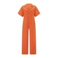 Hirigin Women Men Prisoner Costume Halloween Cosplay Short Sleeve