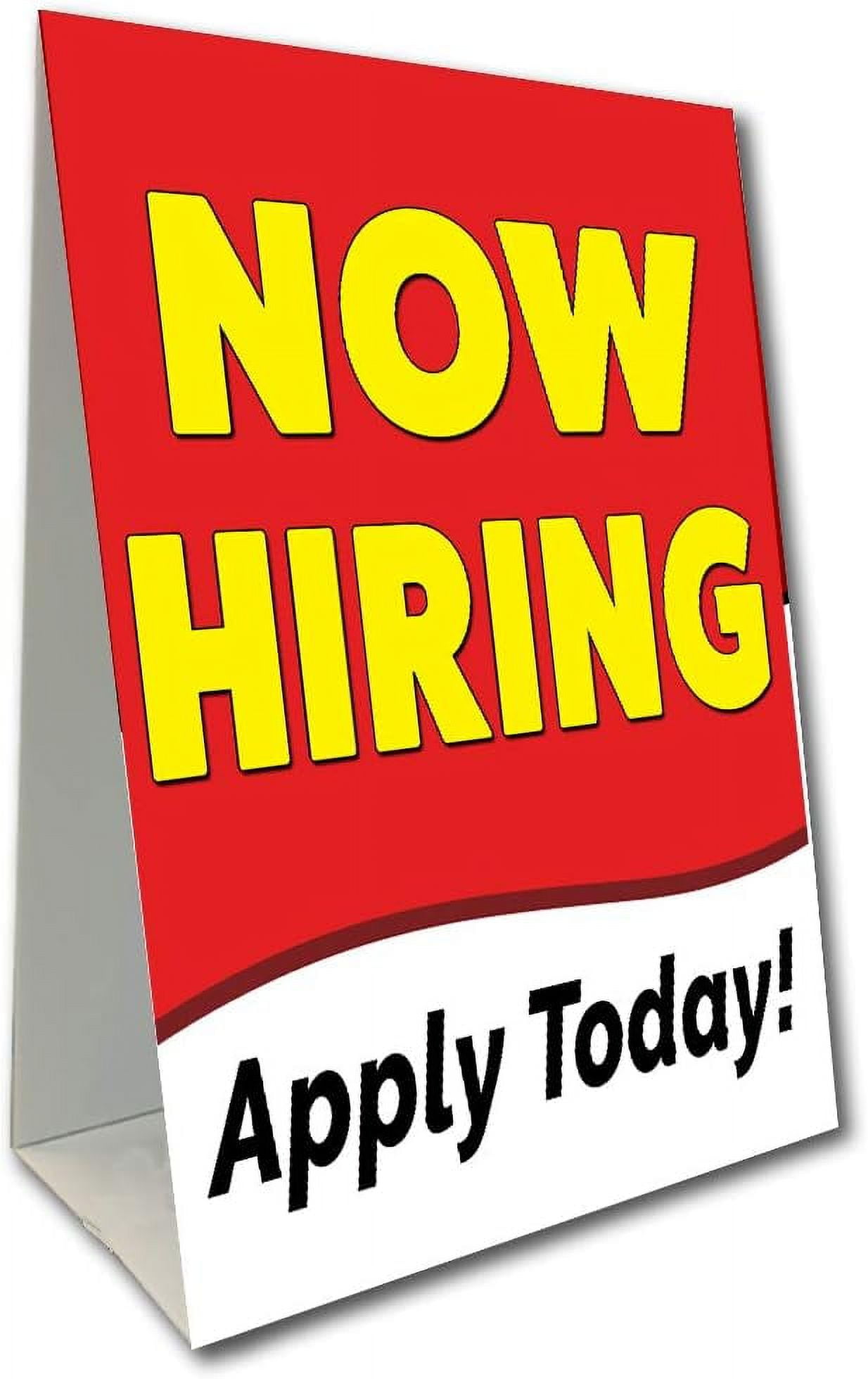Hiring Economy A-Frame Sign 2 Feet Wide by 3 Feet Tall - Walmart.com
