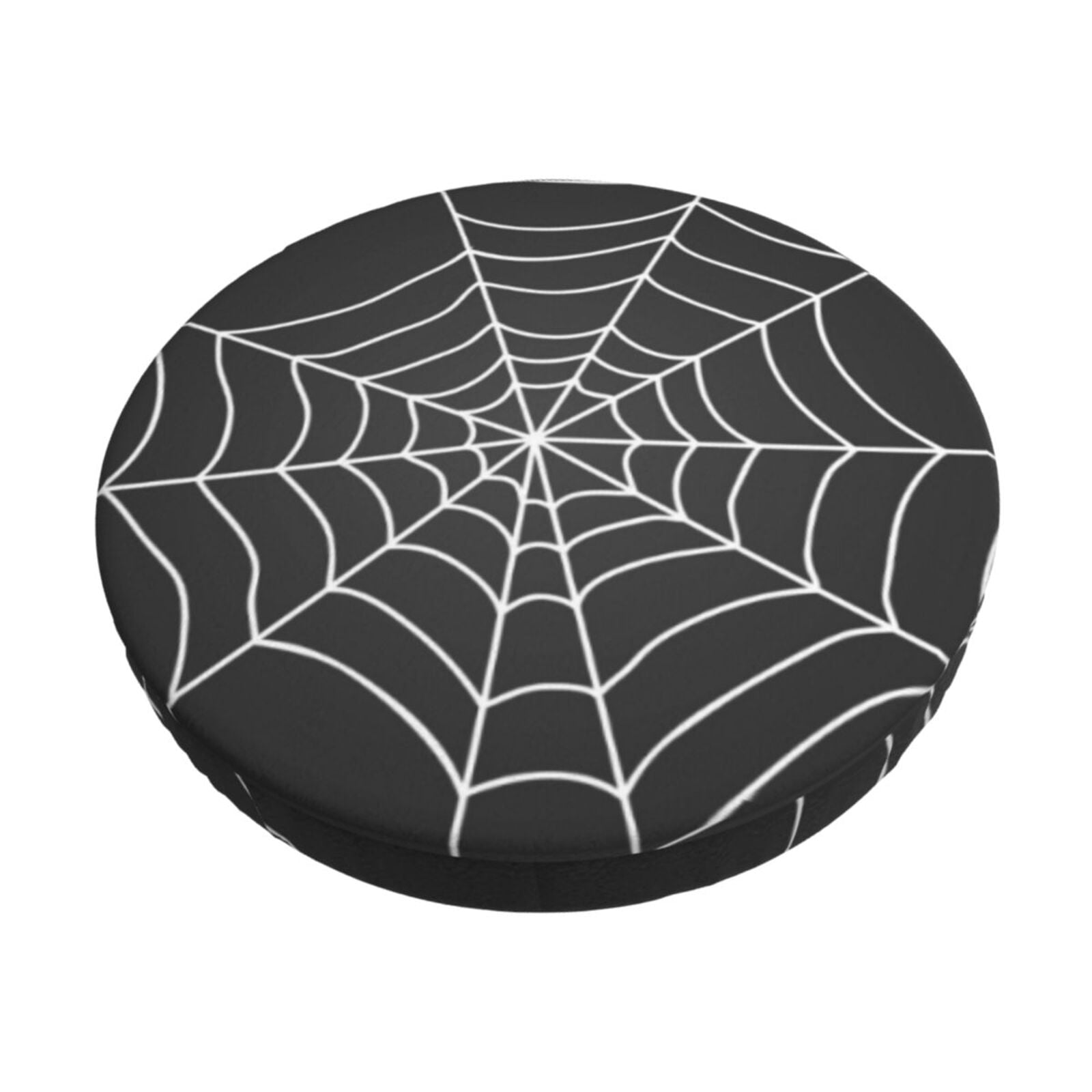 Hirioo A Web With A Spider for Round Bar Stool Seat Covers Washable ...