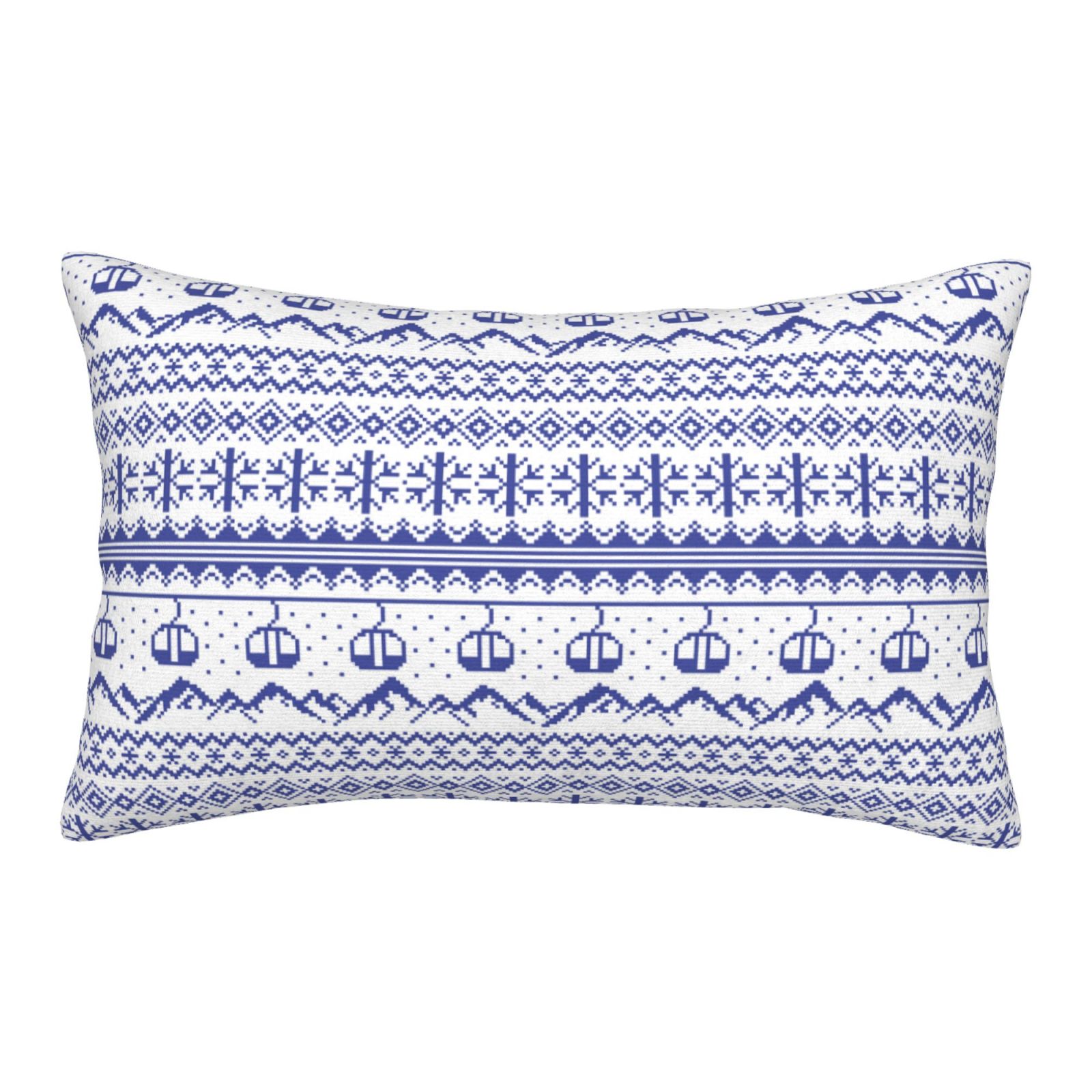 Hirioo Abstract Gondola Snowflake for Plush Pillow Cover for Bedroom ...