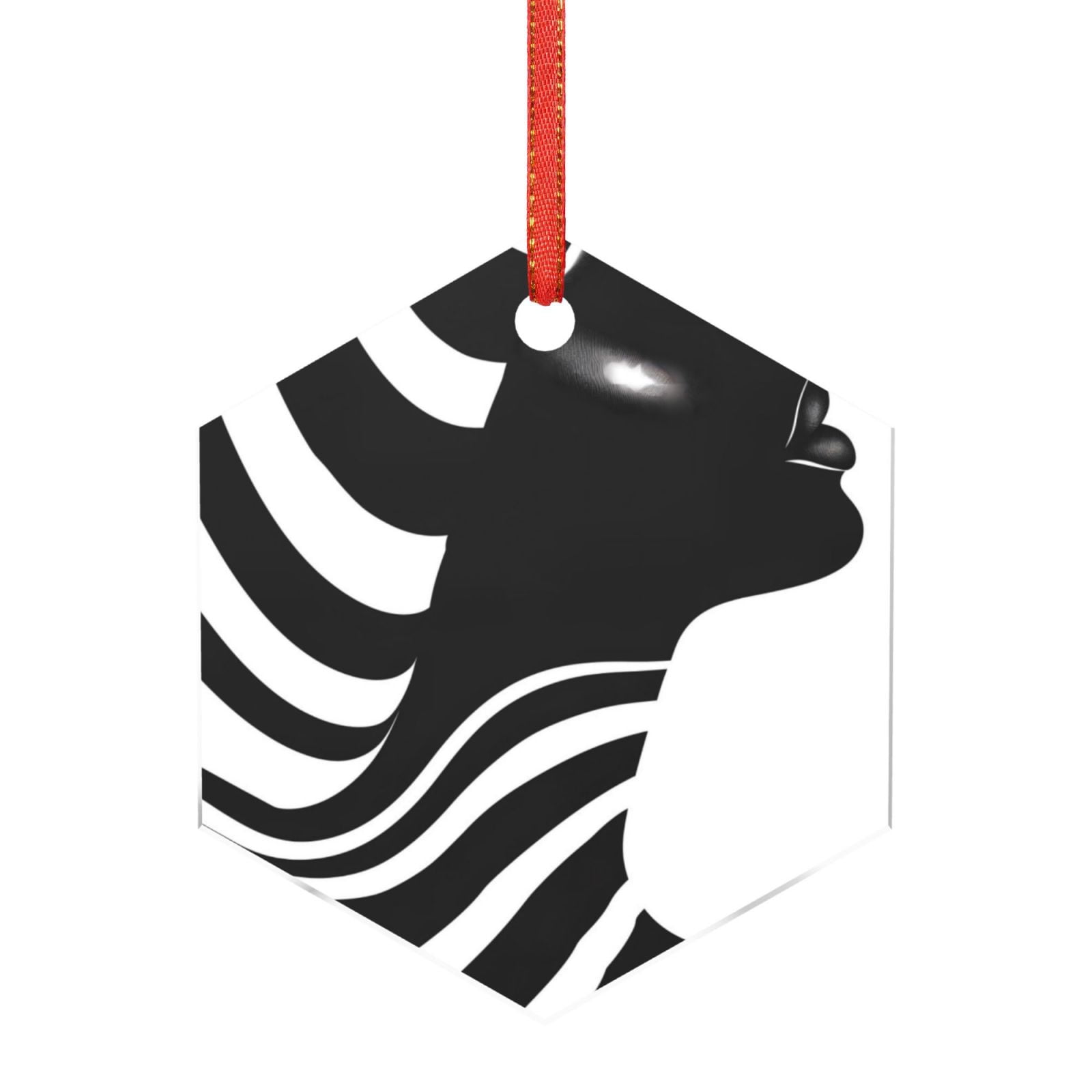 Hirioo Abstract Monochrome Profile for Acrylic Christmas Pendant ...