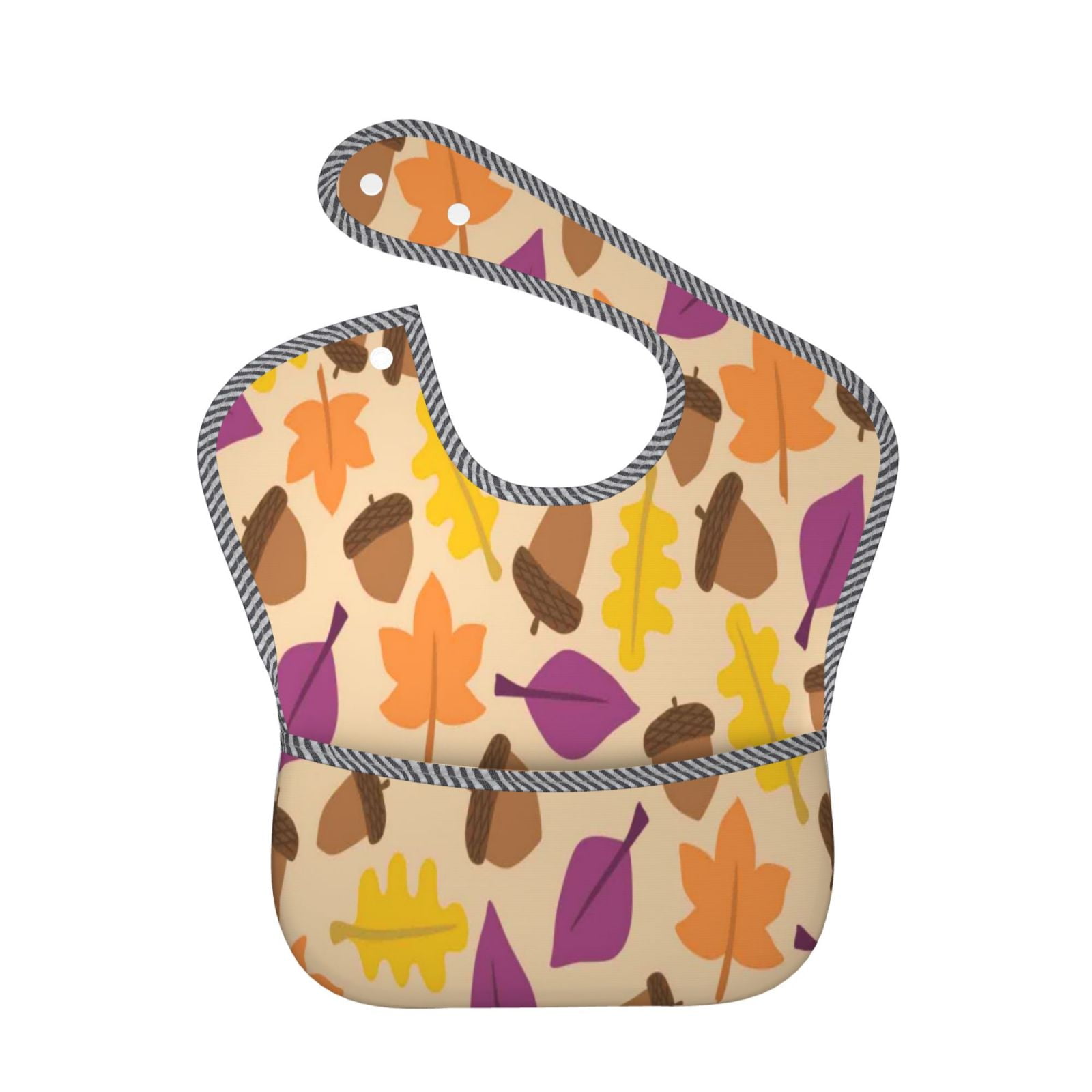 Hirioo Acorn Autumn Fall Leaf Leaves for Baby Waterproof Pocket Bib ...
