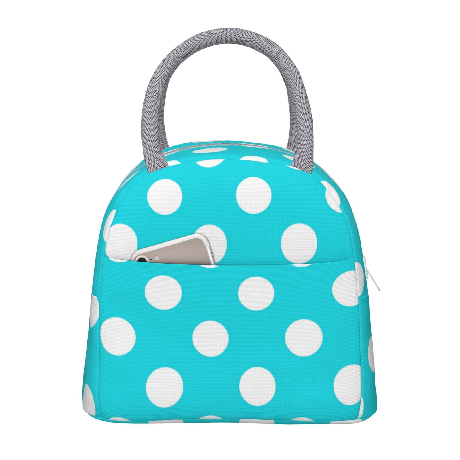 Hirioo Aqua And White Polka Dot for Eco-friendly Lunch Box,Leakproof ...