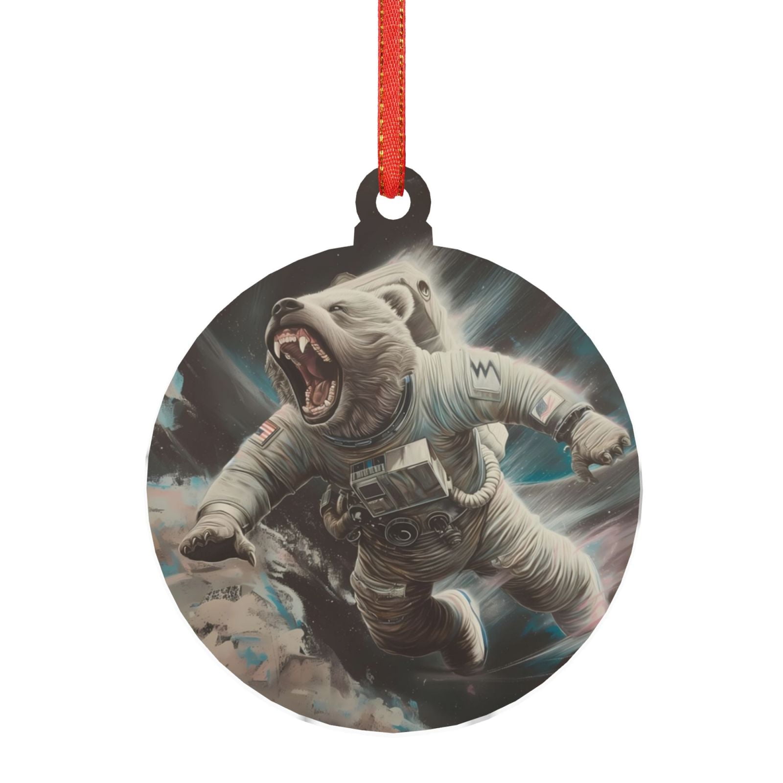 Hirioo Astronaut Polar Bear Roar for Acrylic Christmas Pendant Hanging ... Hirioo Astronaut Polar Bear Roar for Acrylic Christmas Pendant Hanging ...