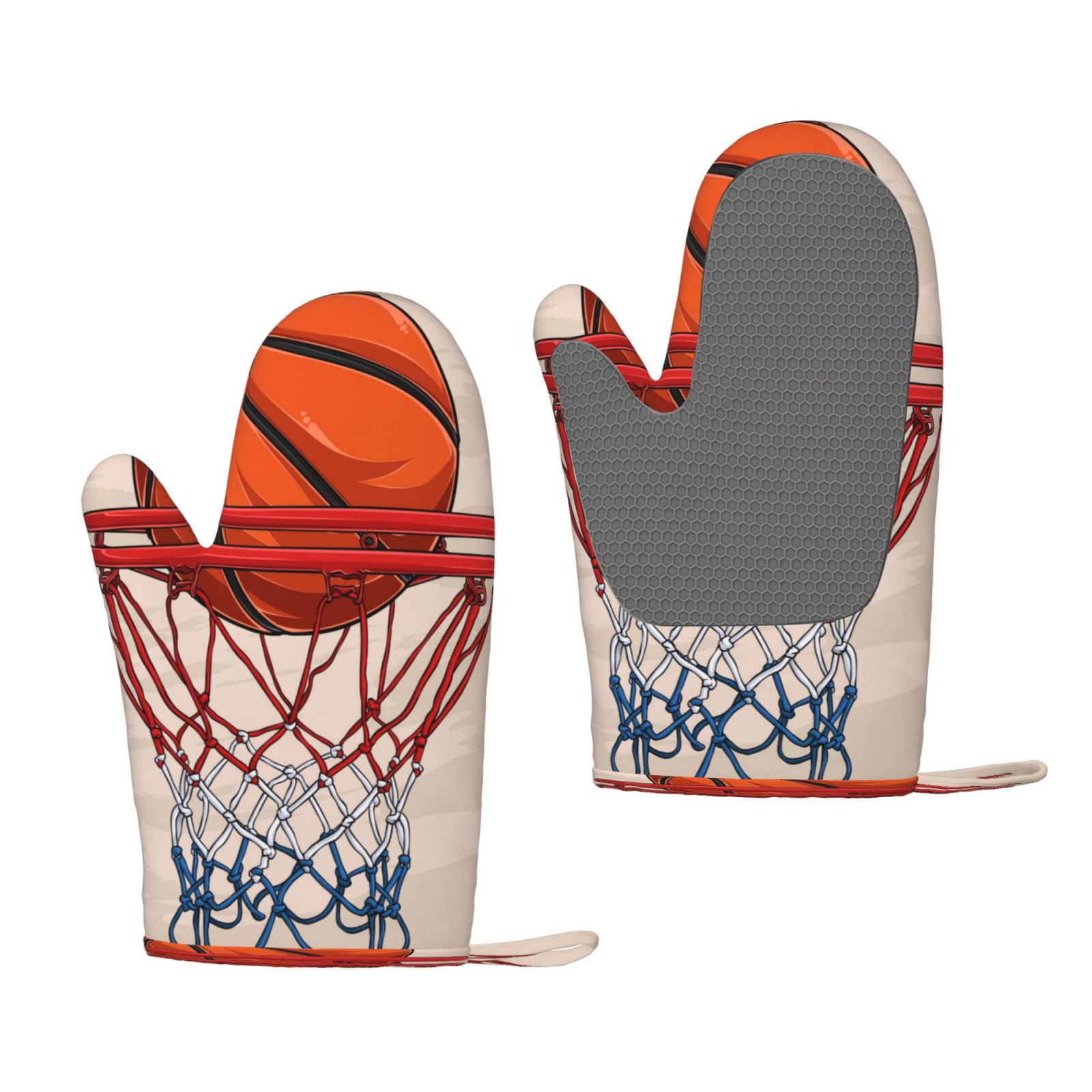 Hirioo Basketball Shot for Silicone Oven Mitts for BBQ, Baking, Cooking ...