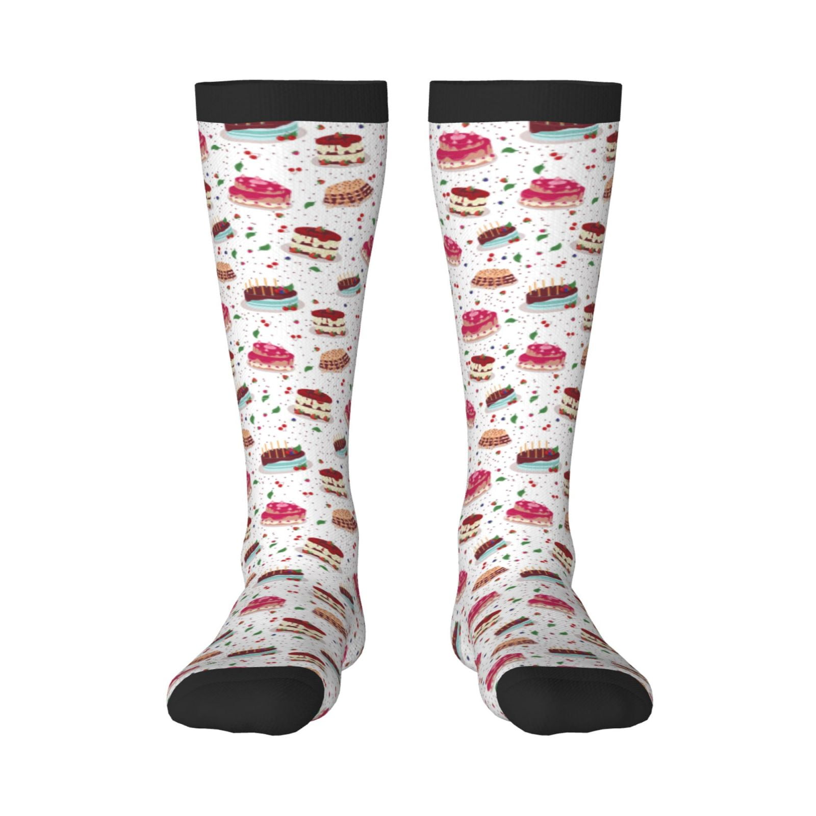 Hirioo Birthday Cake for Adult Stockings Breathable Sock Non-Pilling ...