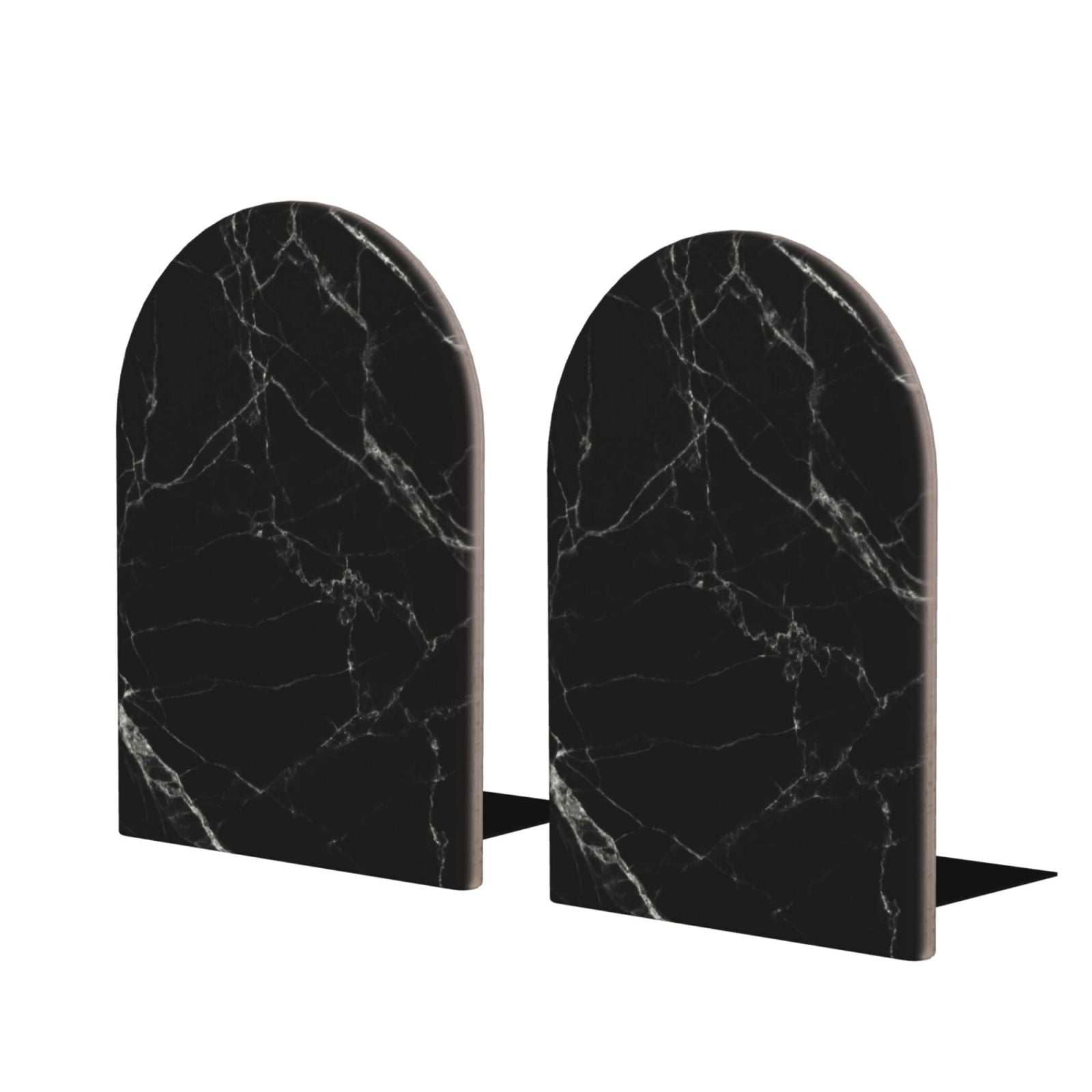 Hirioo Black Marble Texture Abstract for Bookends Decorative Bookends ...