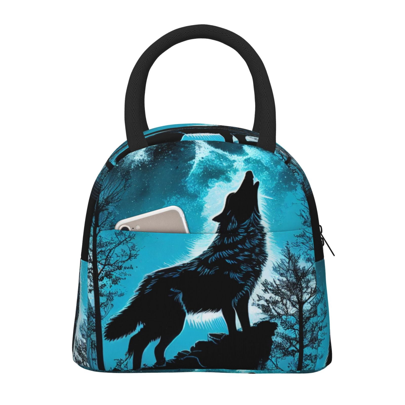 Hirioo Blue Full Moon Wolf for Eco-friendly Lunch Box,Leakproof Lunch ...