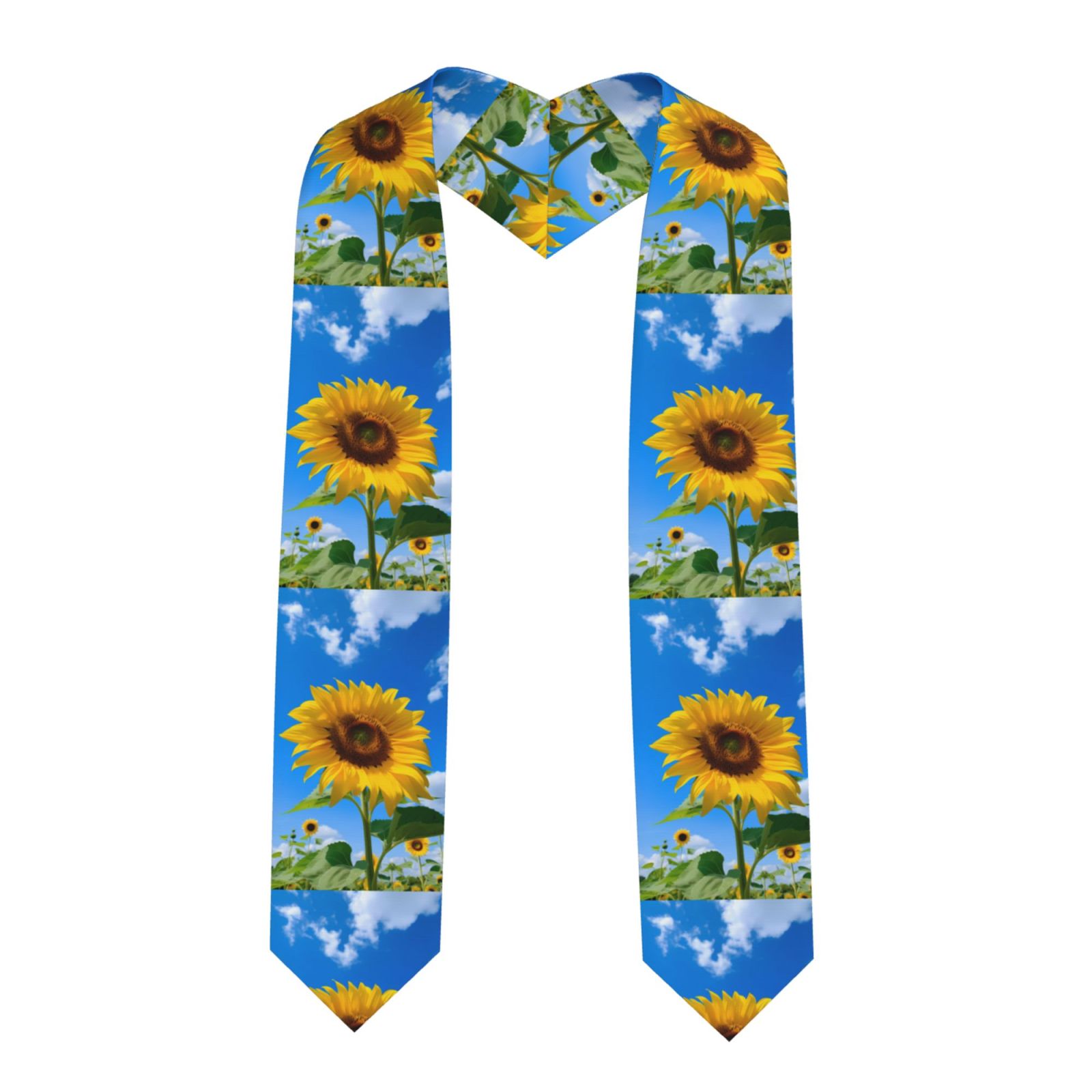 Hirioo Blue Sky Sunflower for 72" Graduation Shawl Stole Unisex Adults ...
