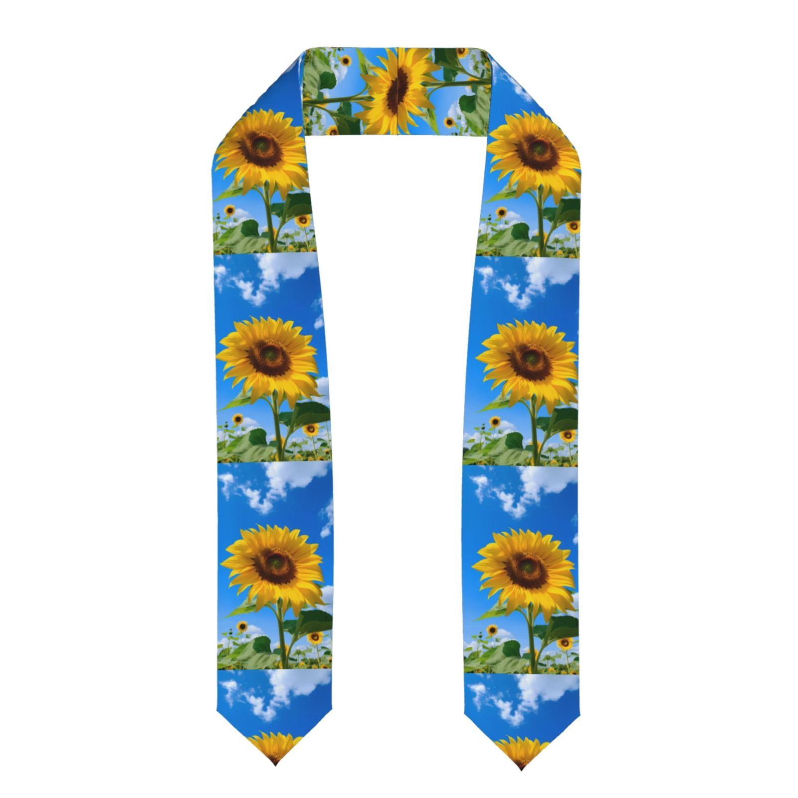 Hirioo Blue Sky Sunflower for 72" Graduation Shawl Stole Unisex Adults ...