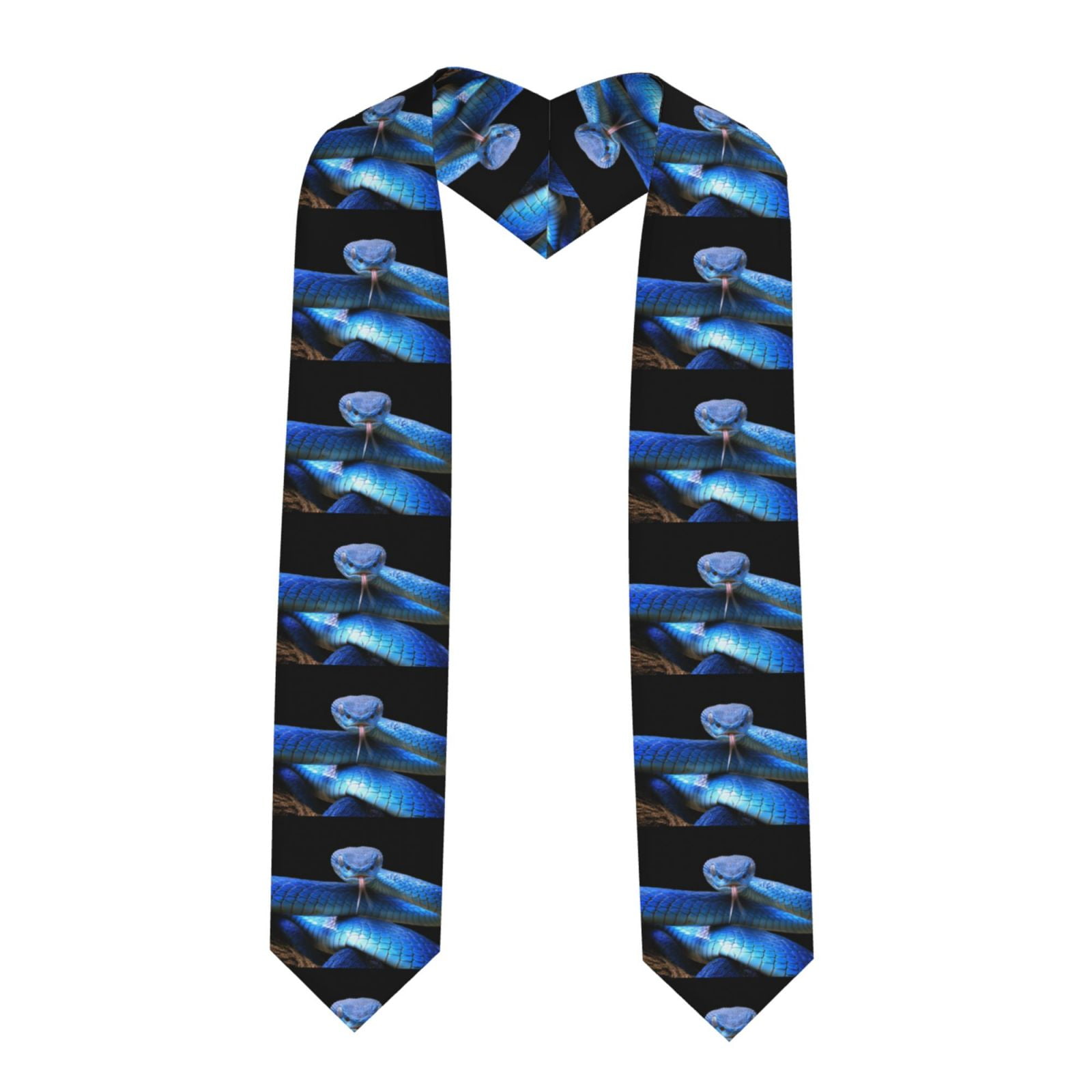 Hirioo Blue Viper Snake for 72" Graduation Shawl Stole Unisex Adults ...