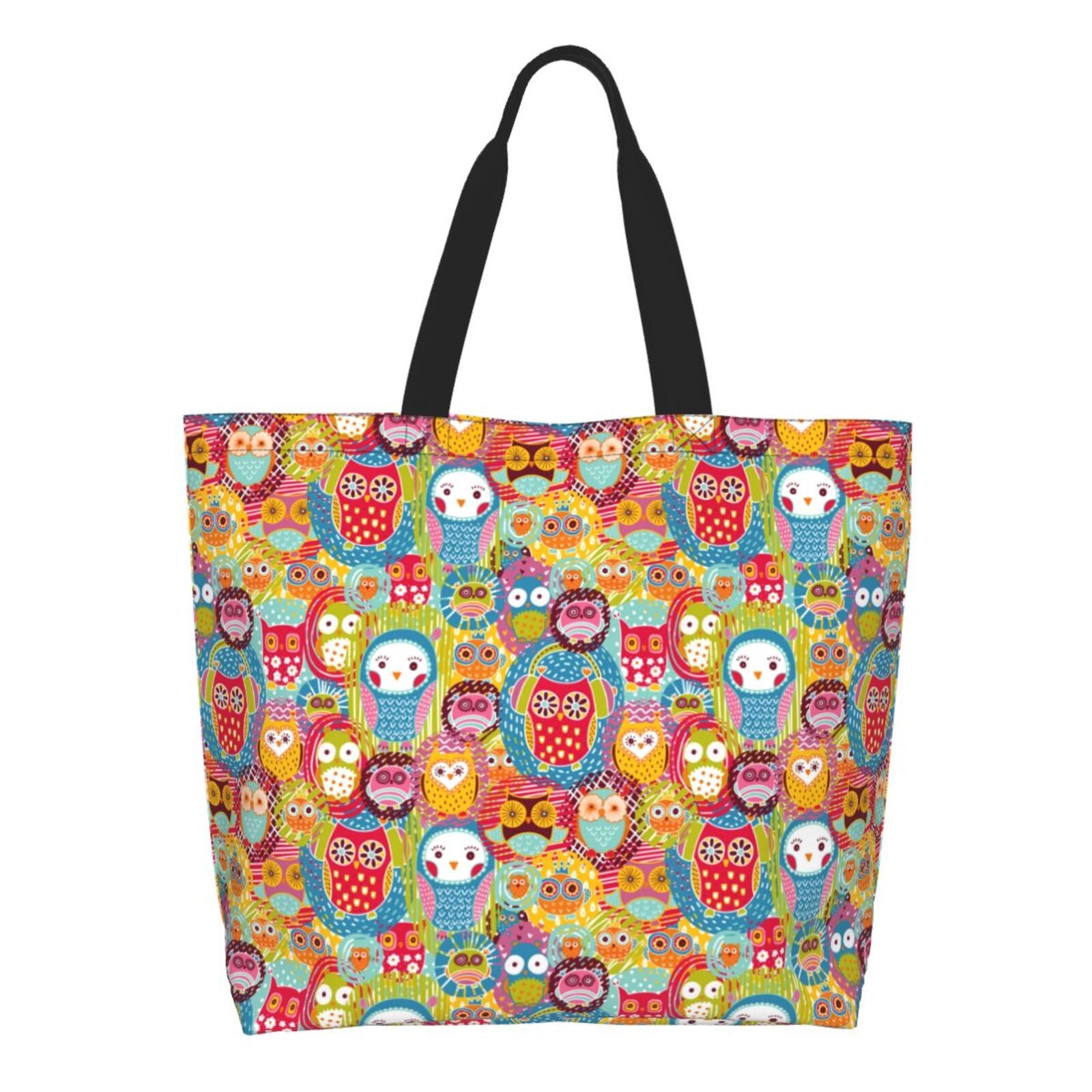 Hirioo Boho Cute Owls for Single Shoulder Shopping Bag,Eco-Friendly ...