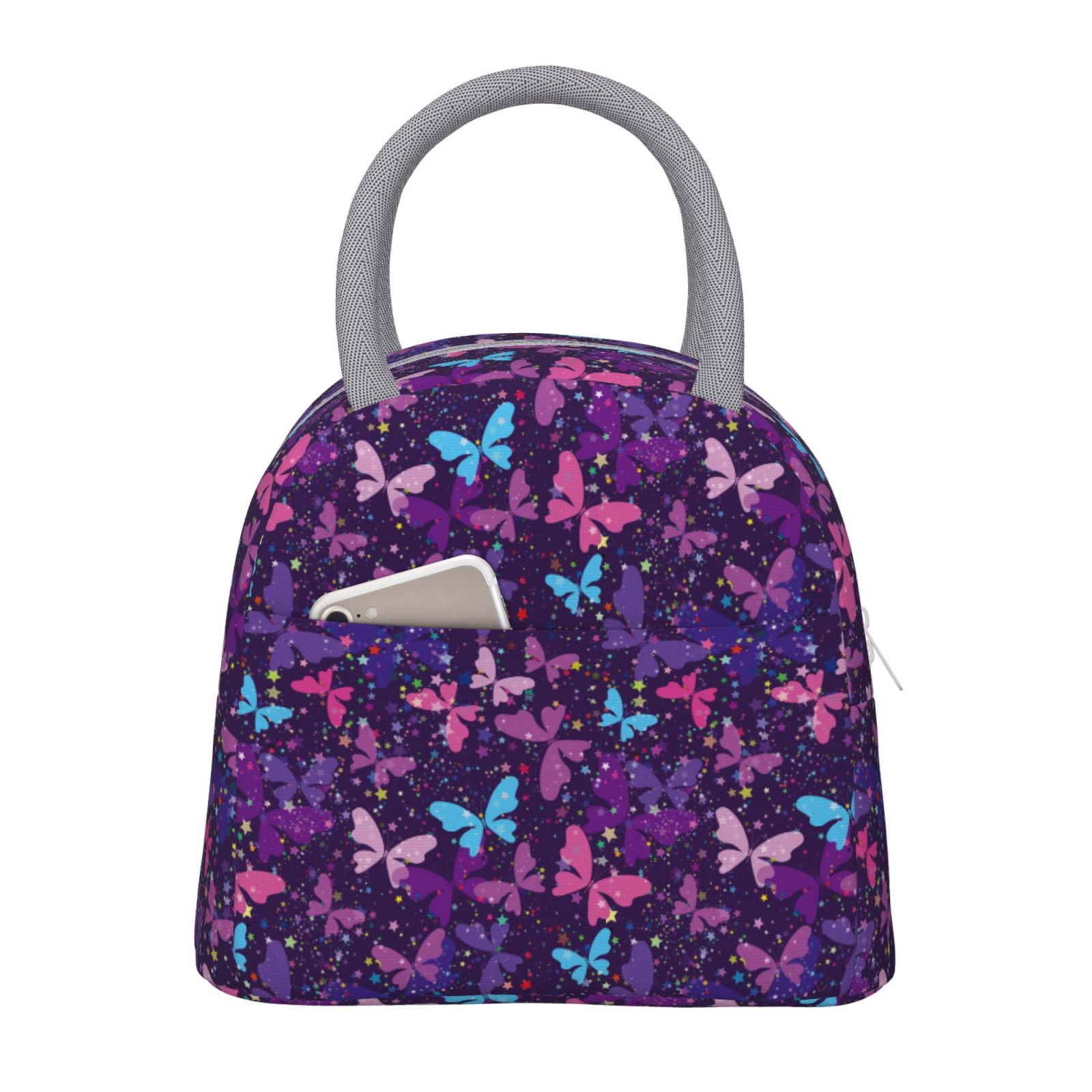 Hirioo Bright Purple Butterflies for Eco-friendly Lunch Box,Leakproof ...