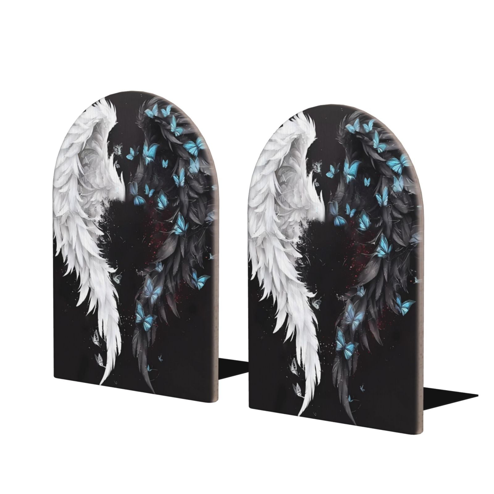 Hirioo Butterfly Angel Wings Art for Bookends Decorative Bookends for ...