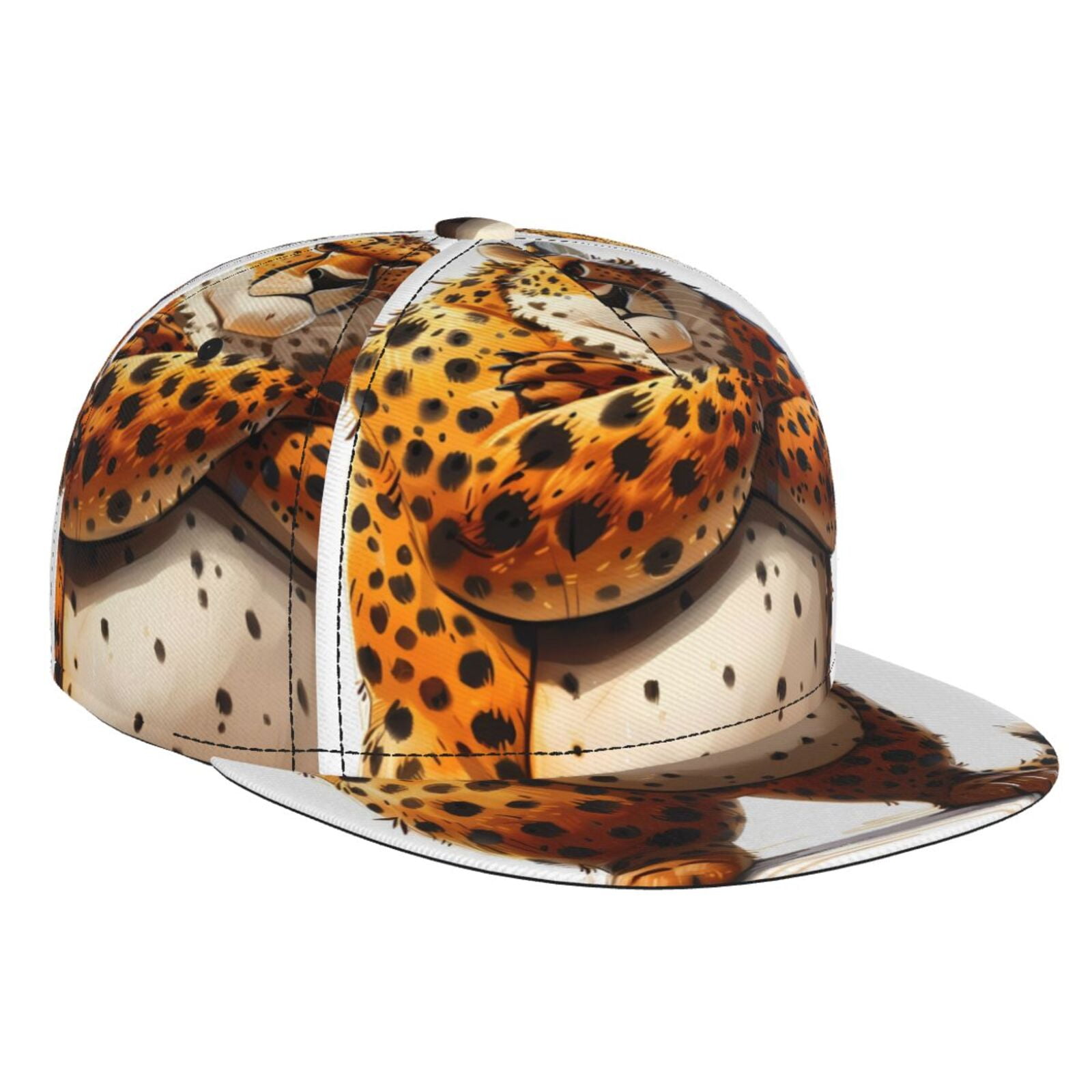 Hirioo Cartoon Cheetah With Attitude for Baseball Cap Men Cap Flat Brim ...