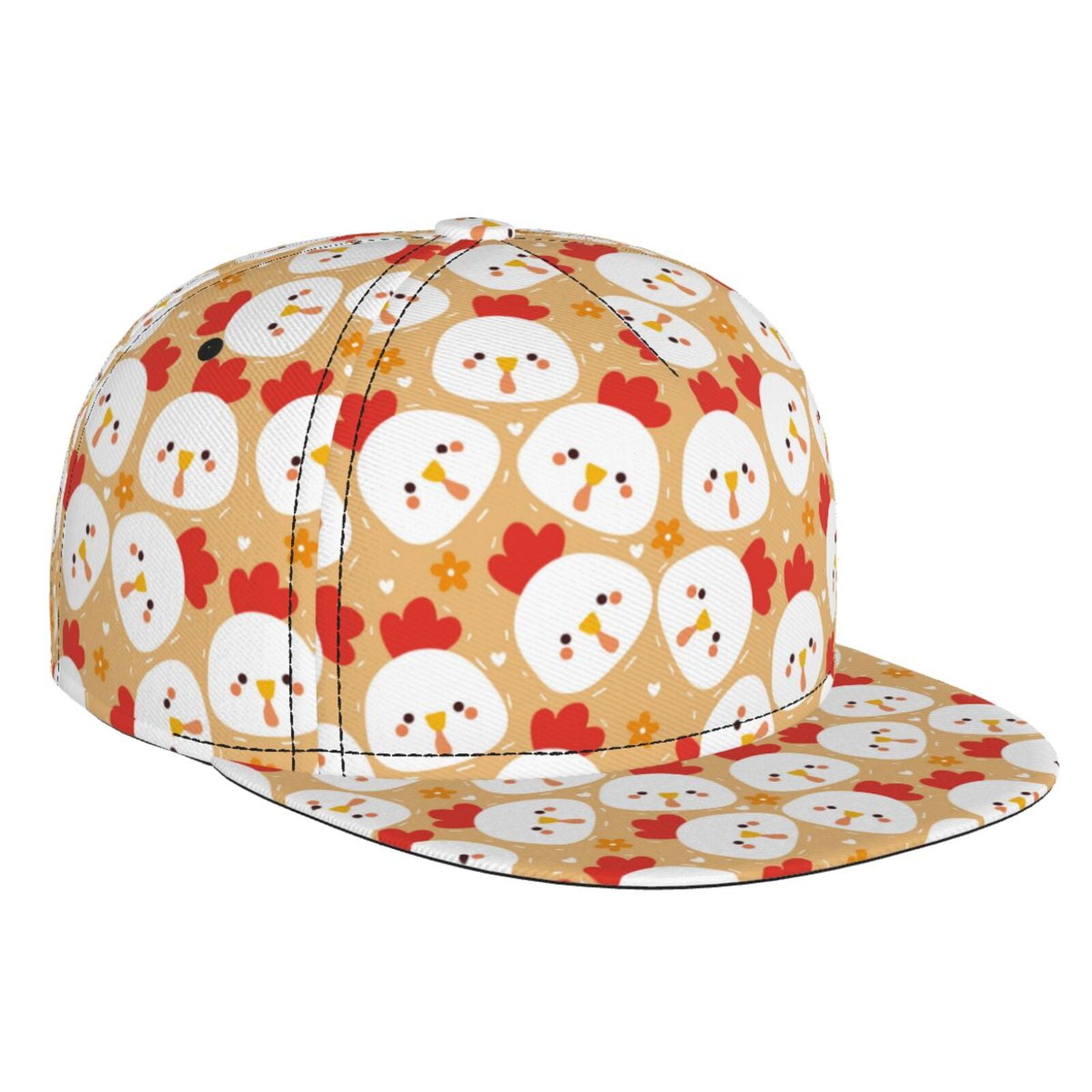 Hirioo Cartoon Chicken for Baseball Cap Men Cap Flat Brim for Men Women ...