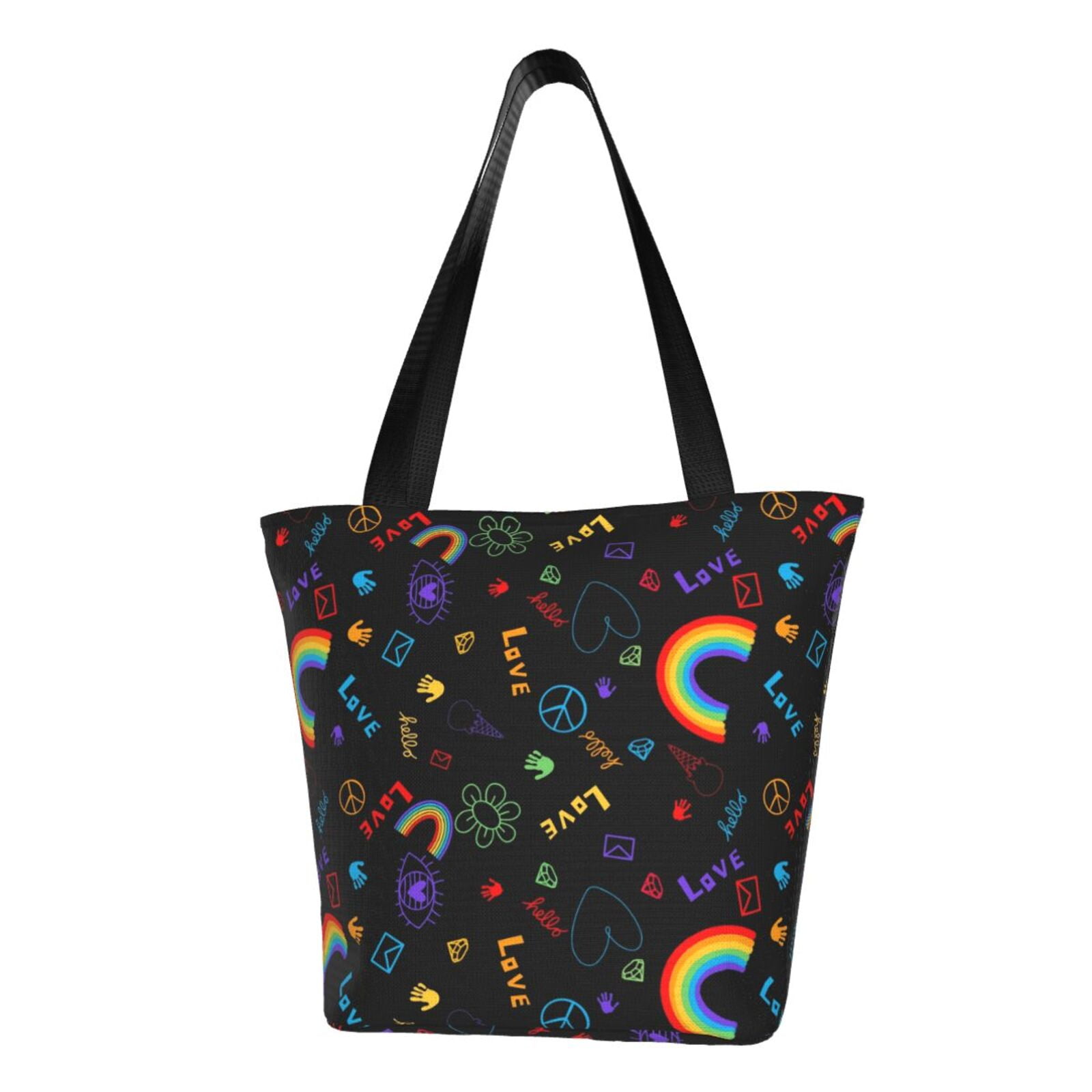 Hirioo Cartoon Pride Lgbt for Women's Casual Shoulder Tote Bag Handbag ...
