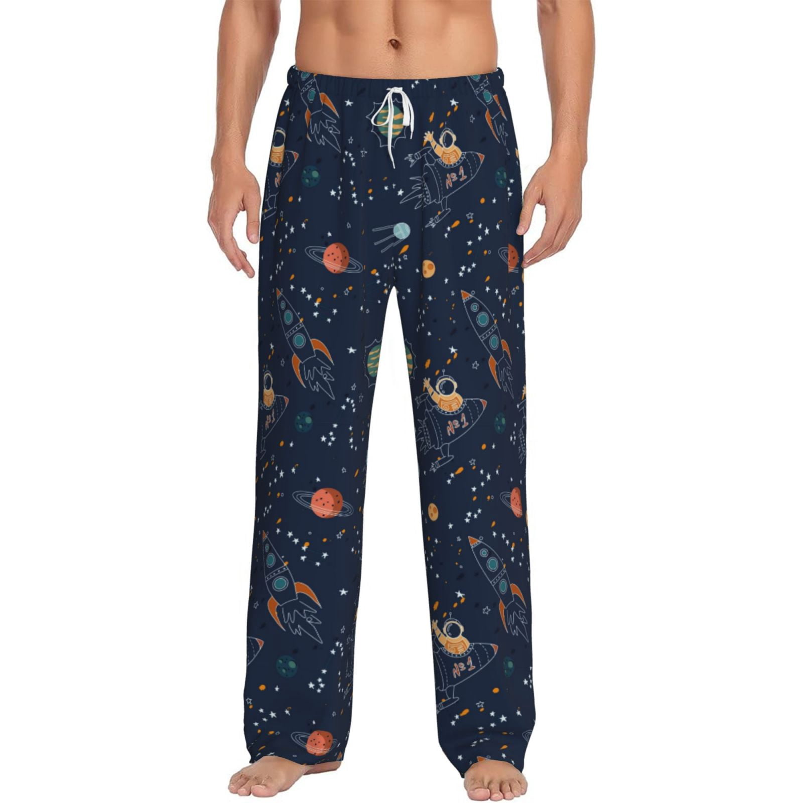 Hirioo Cartoon Space Planets for Women's PJ Pajama Pants Sleep Pants ...
