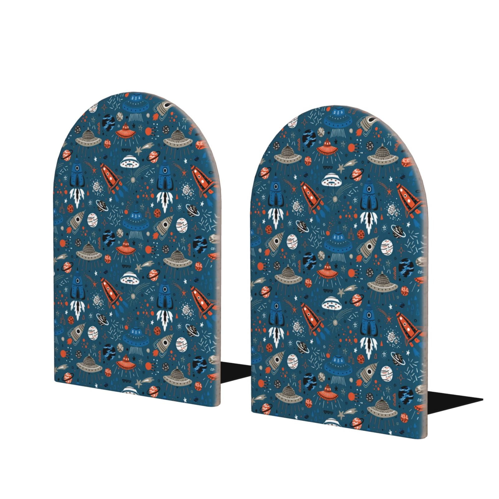Hirioo Cartoon Space1 for Bookends Decorative Bookends for Shelves for ...
