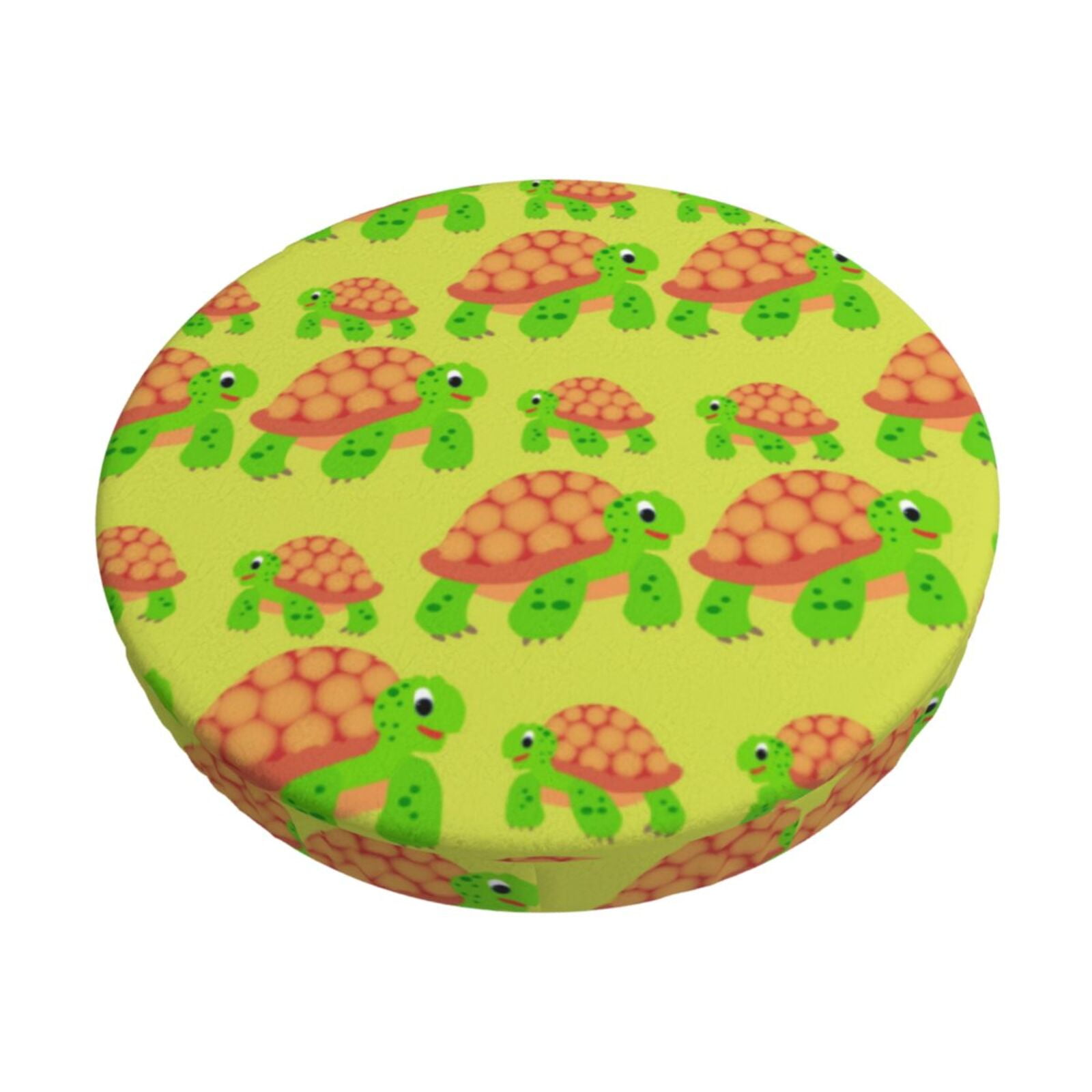 Hirioo Cartoon Turtles 1 for Round Bar Stool Seat Covers Washable Stool ...