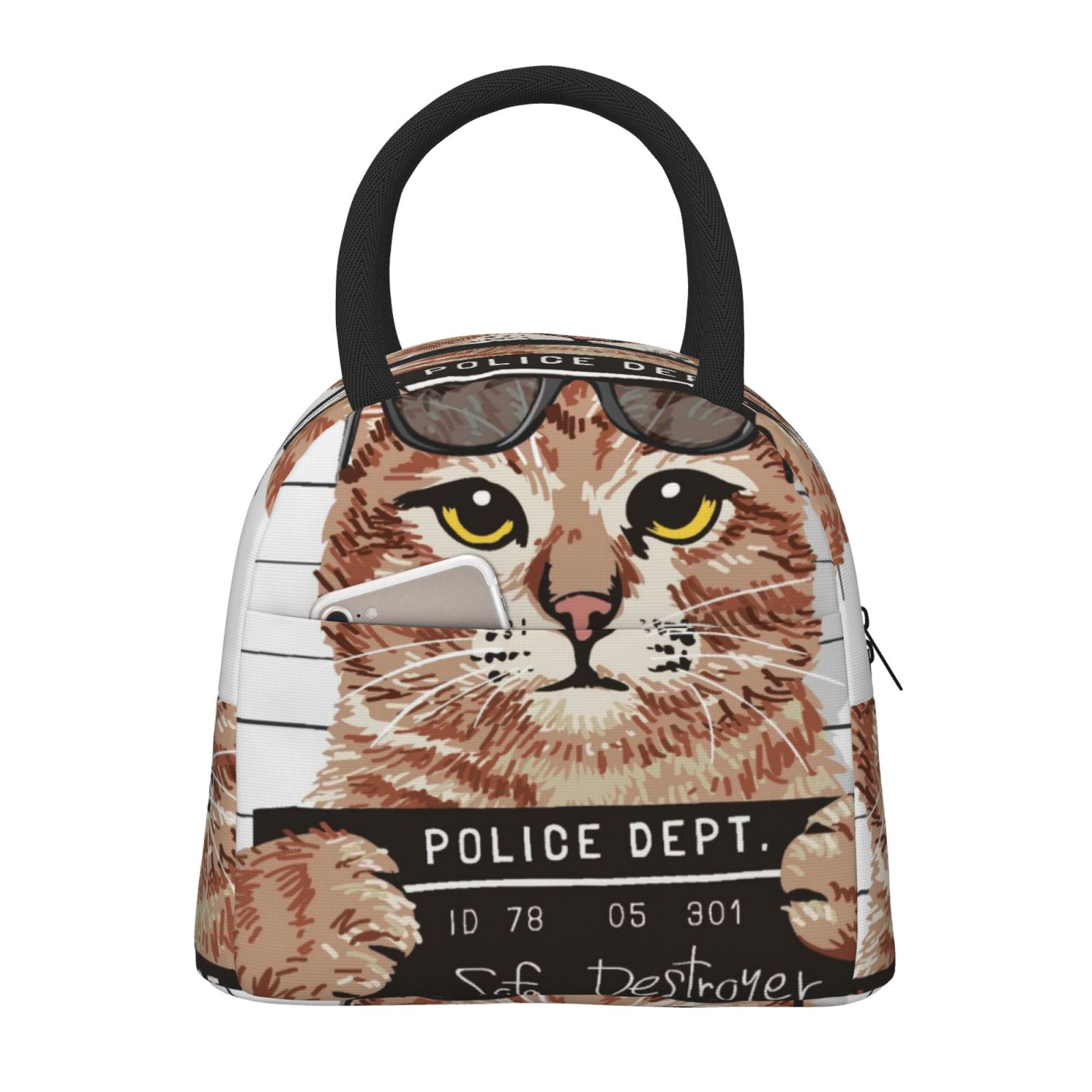 Hirioo Cat Holding Mugshot Sign for Eco-friendly Lunch Box,Leakproof ...