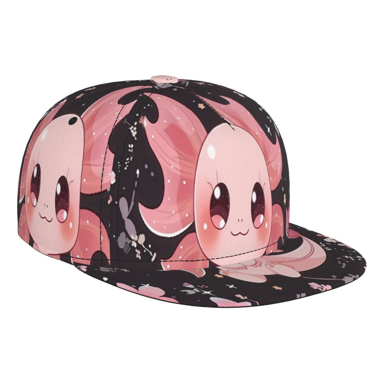Hirioo Chibi Axolotl Sakura Fantasy for Baseball Cap Men Cap Flat Brim ...