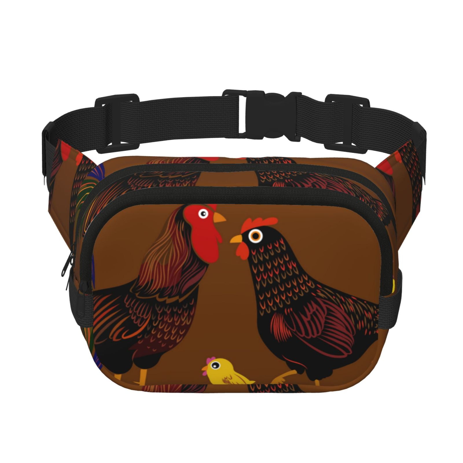 Hirioo Chicken Farm Animal for Double Layer Waist Bag Adjustable Fanny ...