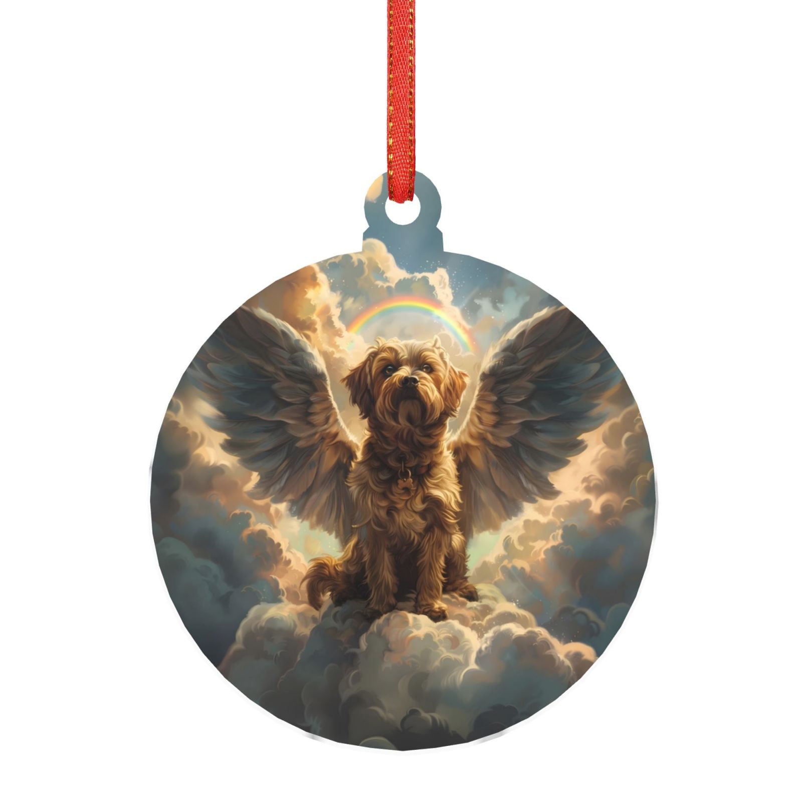 Hirioo Cloud Rainbow Winged Dog for Acrylic Christmas Pendant Hanging ...