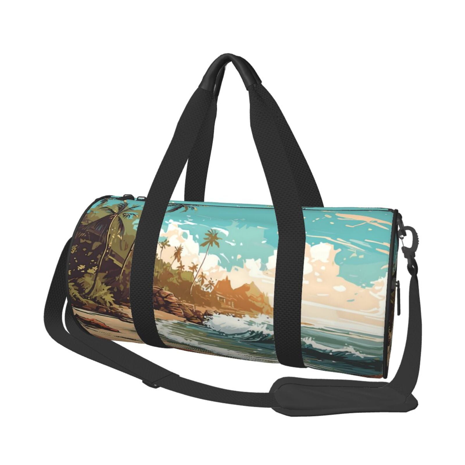 Hirioo Coastal Palm Beach for Round Large Capacity Travel Luggage Bag ...
