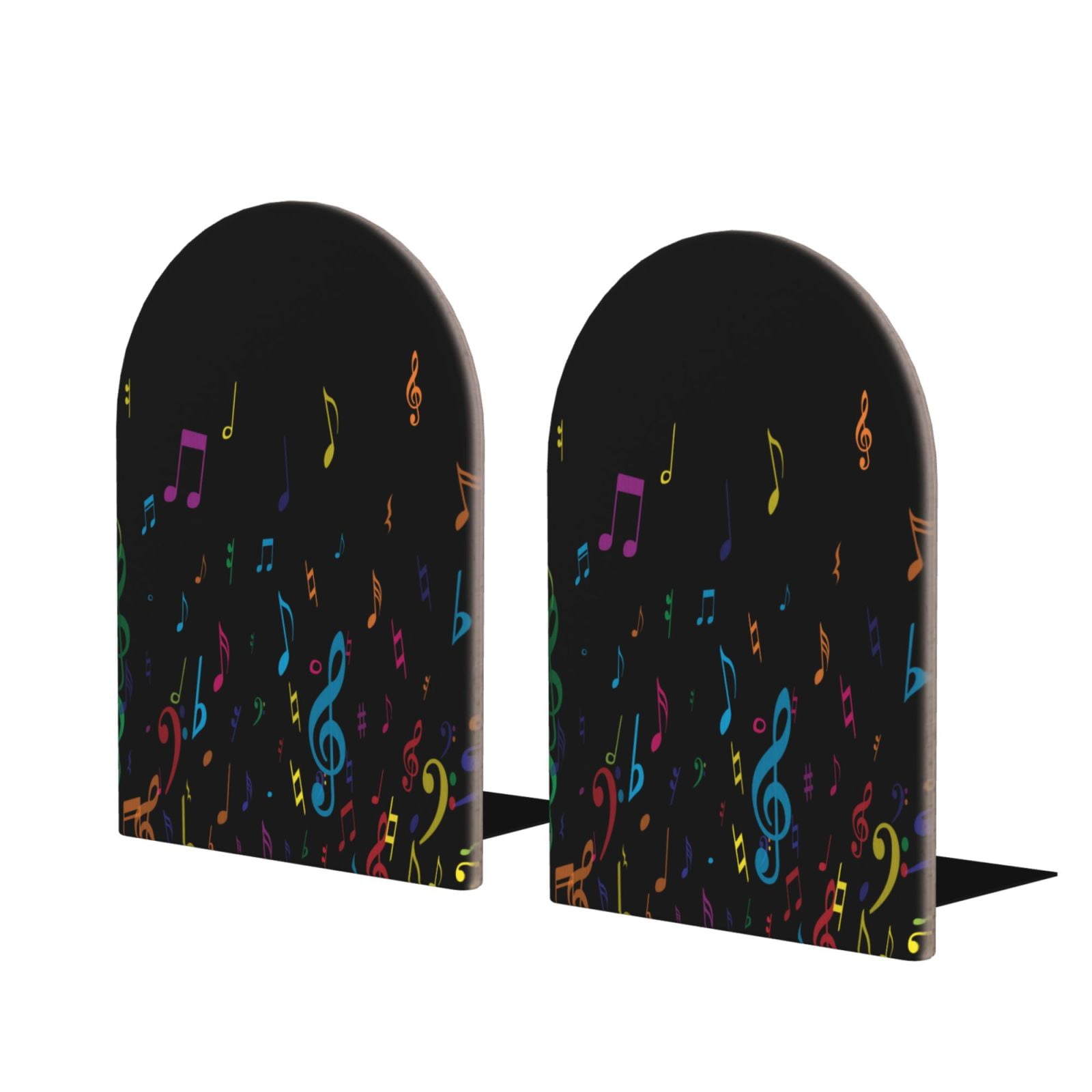 Hirioo Color Musical Notes for Bookends Decorative Bookends for Shelves ...