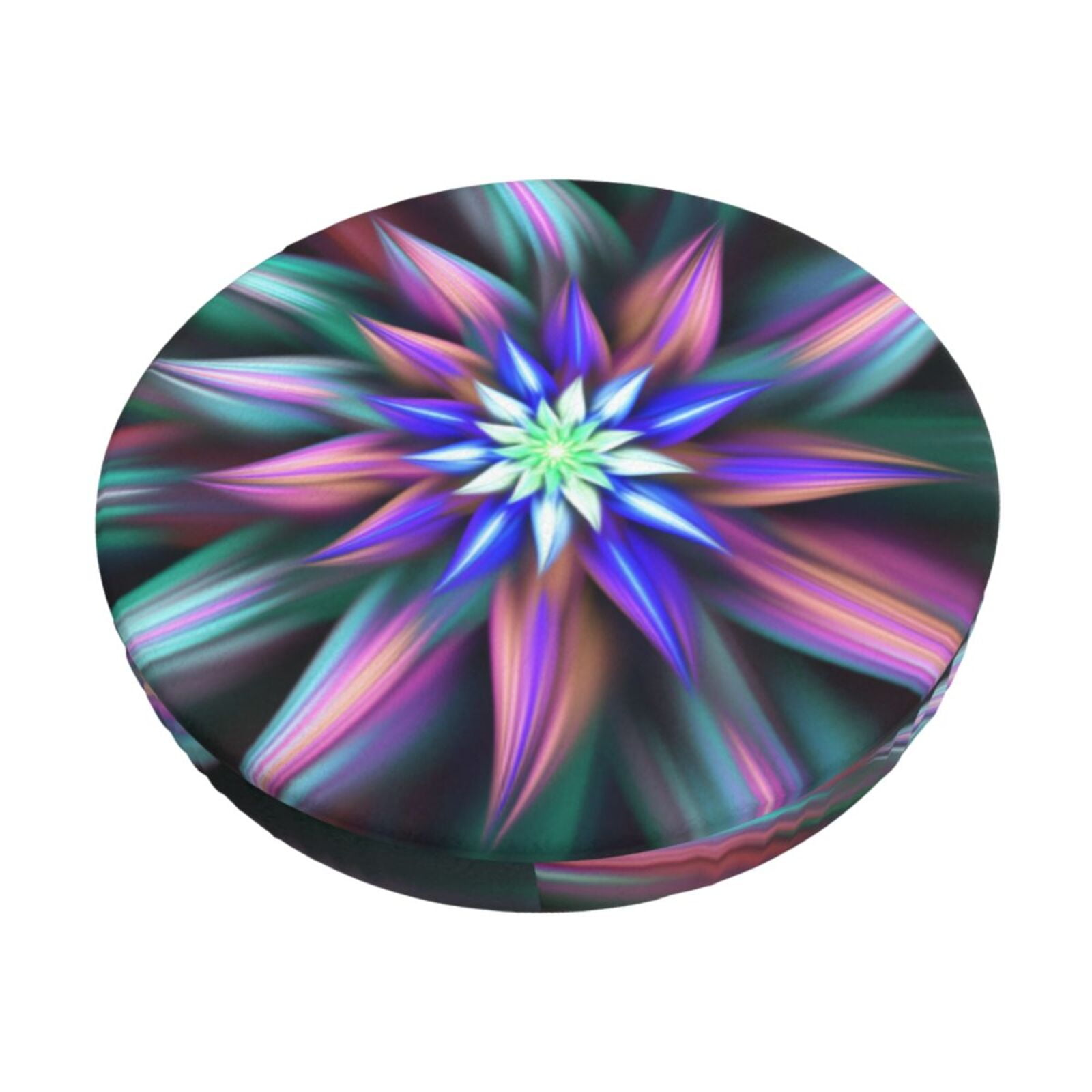 Hirioo Colored Abstract for Round Bar Stool Seat Covers Washable Stool ...