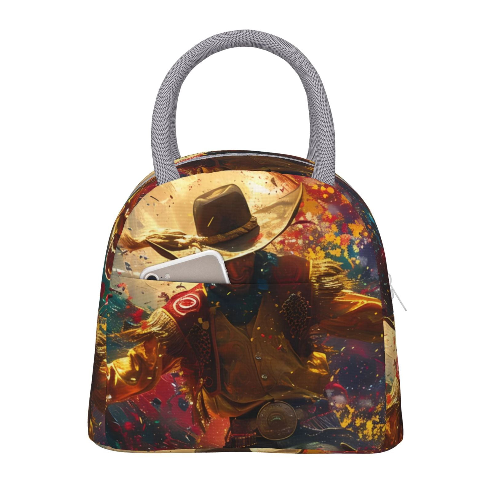 Hirioo Colorful Bull Western Man for Eco-friendly Lunch Box,Leakproof ...