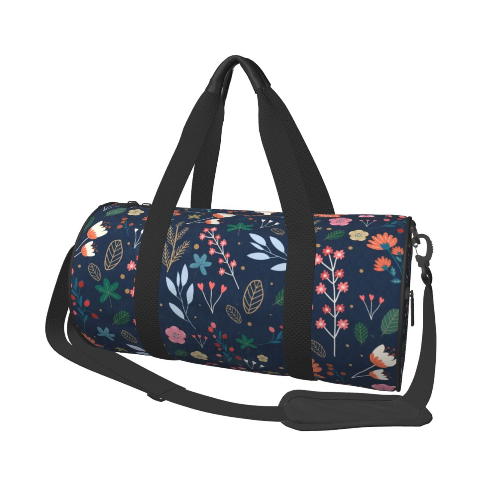 Hirioo Colorful Flowers for Round Large Capacity Travel Luggage Bag ...