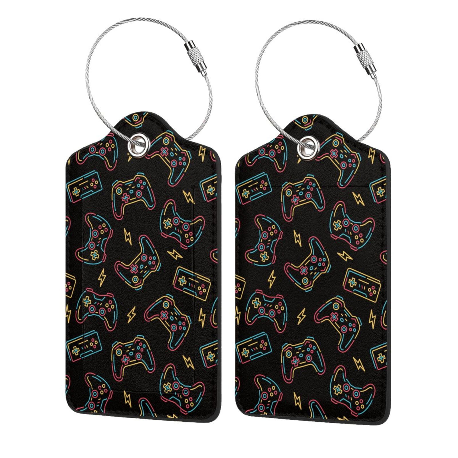 Hirioo Colorful Game Controller Print Leather Luggage Tag with ...