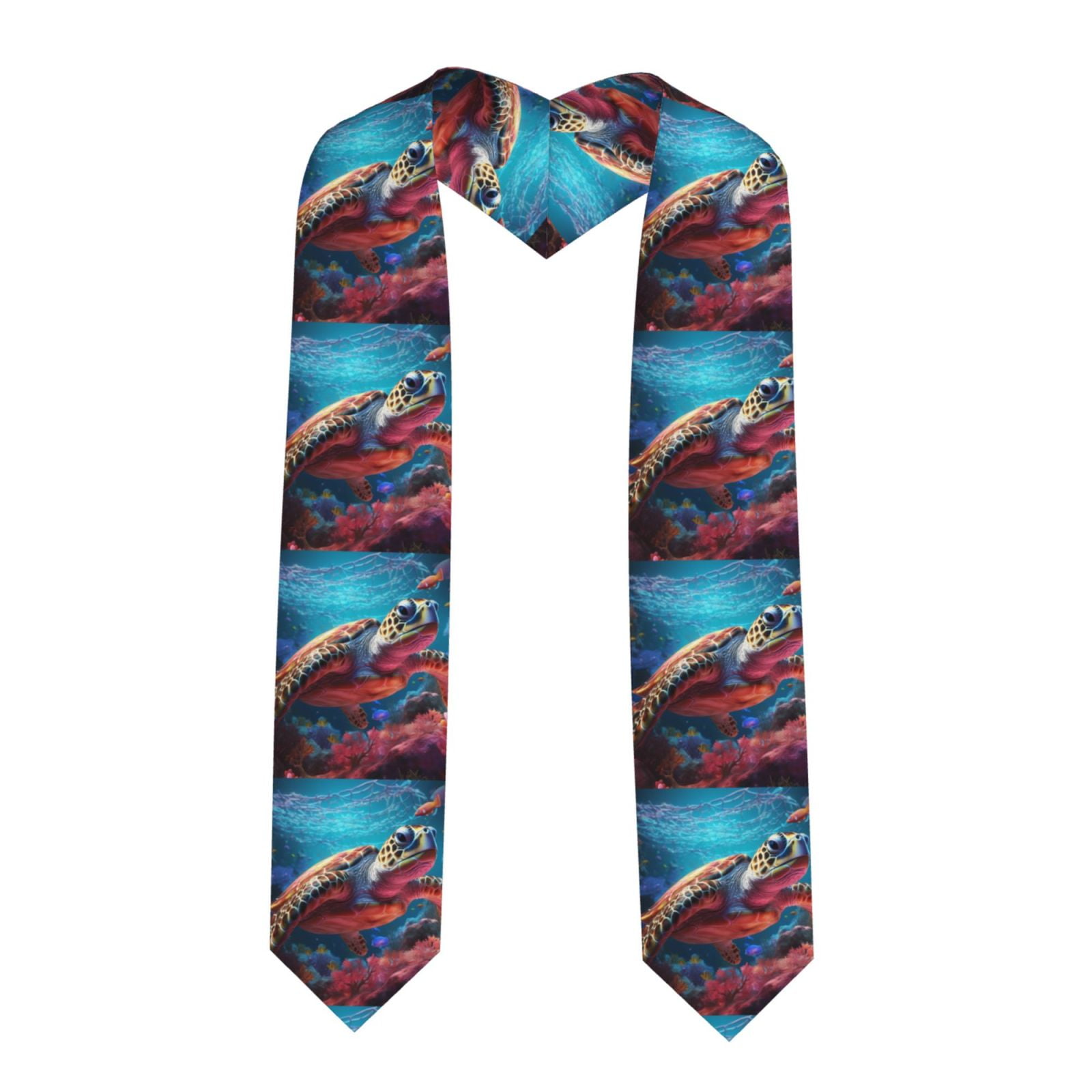 Hirioo Colorful Ocean Sea Turtle for 72" Graduation Shawl Stole Unisex ...