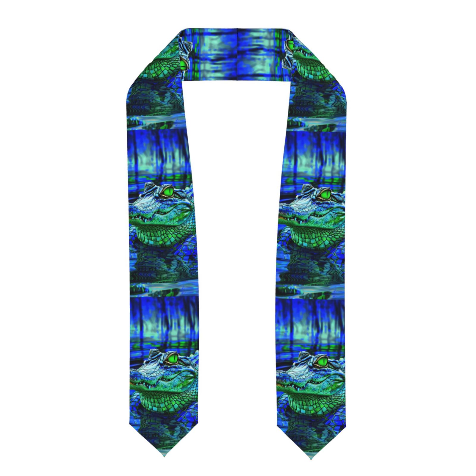 Hirioo Colorful Stained Glass Crocodile for 72" Graduation Shawl Stole ...