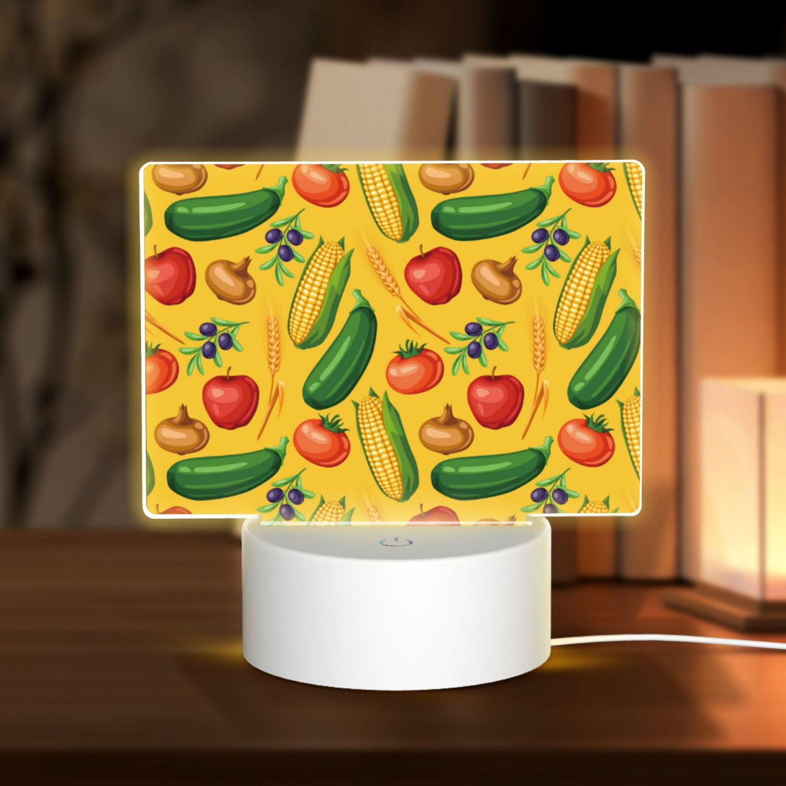 Hirioo Colorful Vegetables for Rectangular Acrylic with Night Light ...