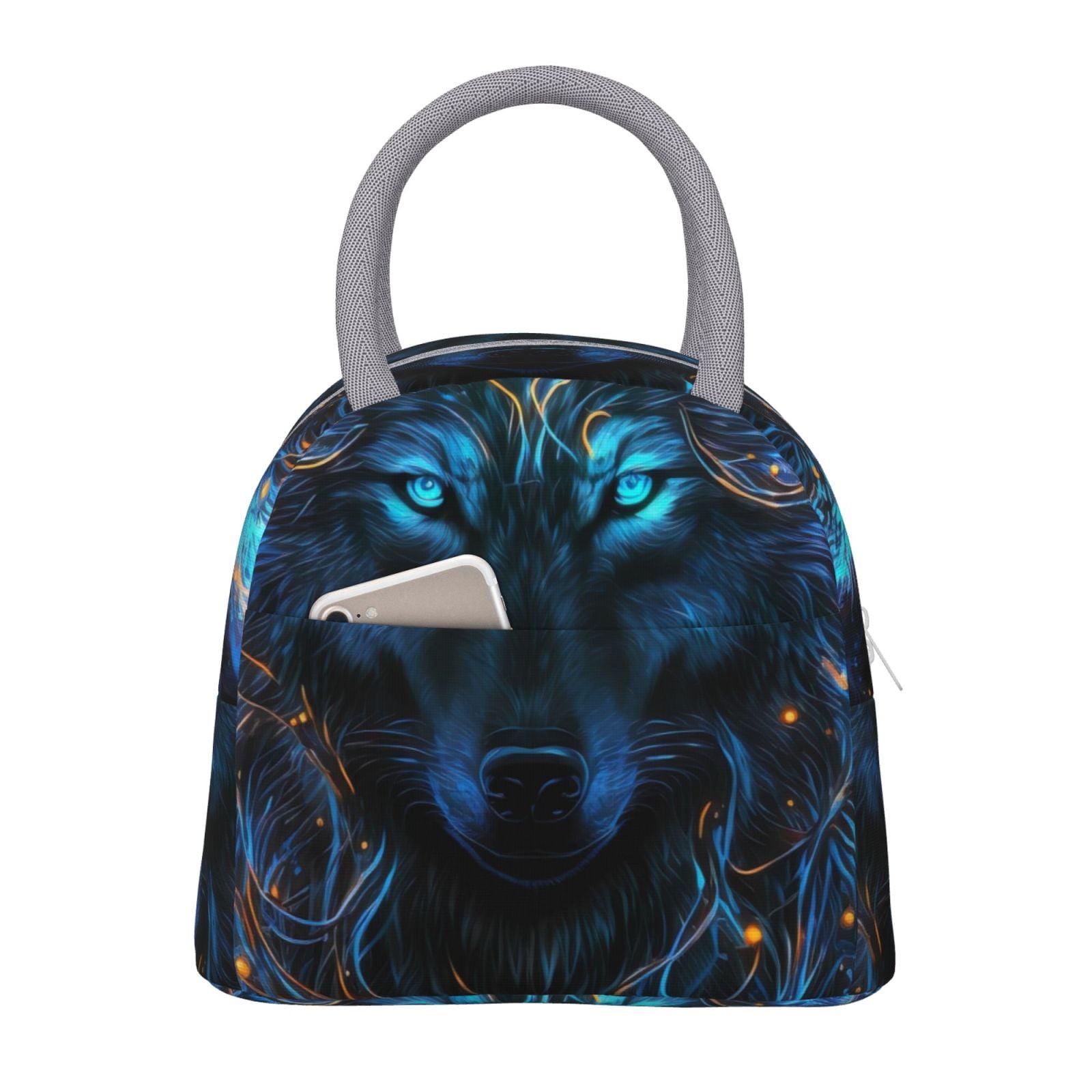 Hirioo Cool Blue Light Wolf for Eco-friendly Lunch Box,Leakproof Lunch ...