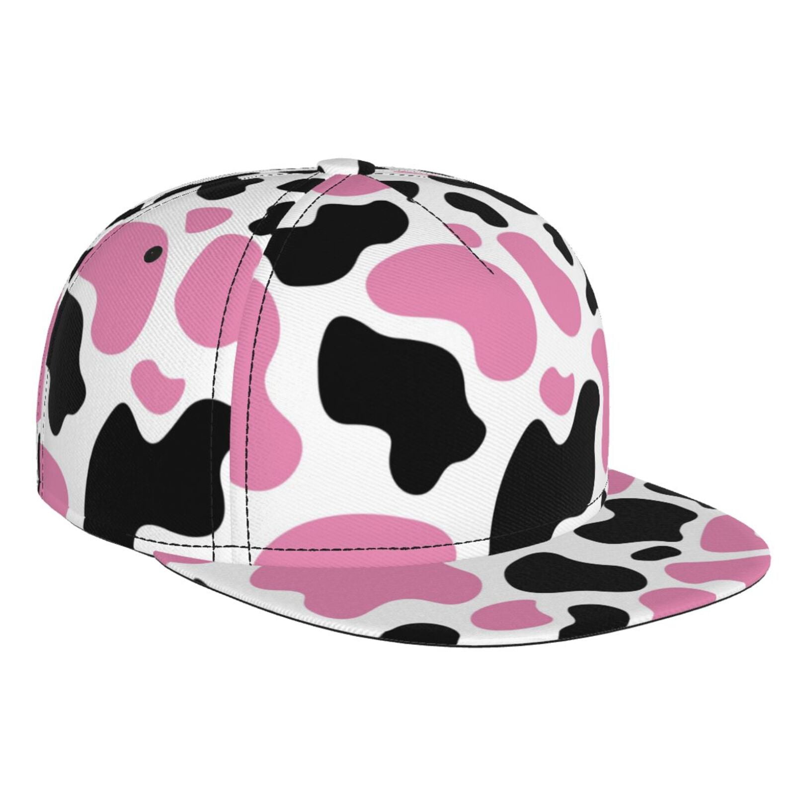 Hirioo Cow Spots for Baseball Cap Men Cap Flat Brim for Men Women Teens ...