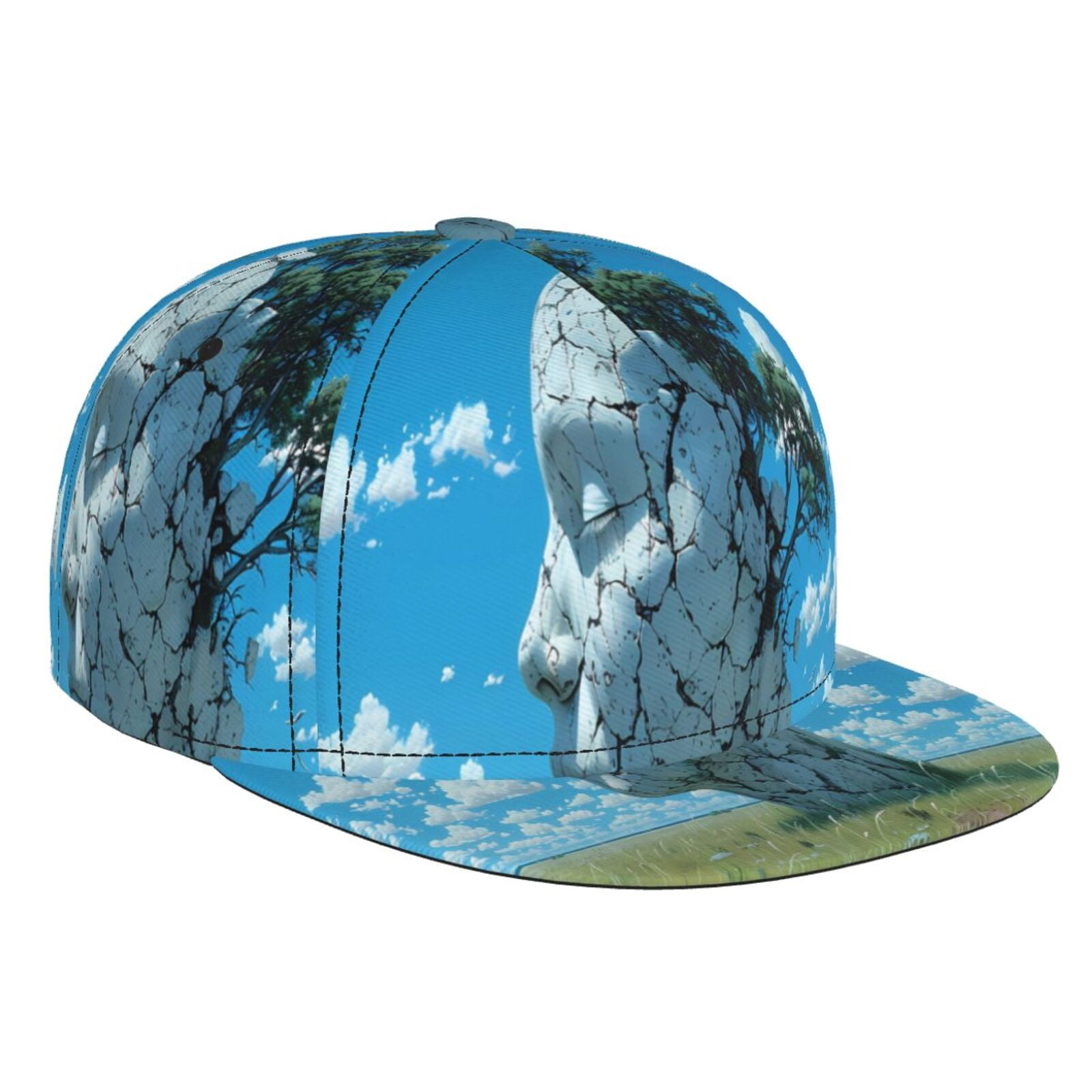 Hirioo Cracked Earth Head Tree for Baseball Cap Men Cap Flat Brim for ...