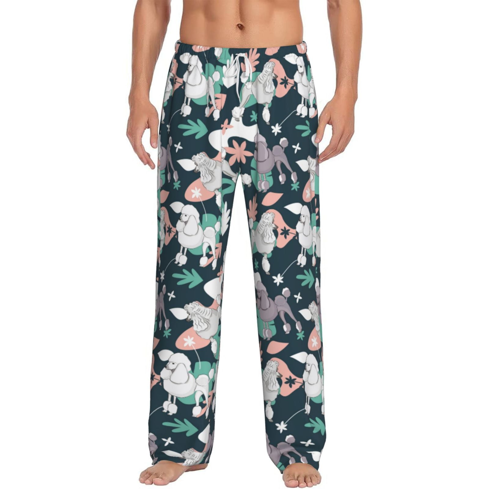 Hirioo Cute Poodle Dog for Men's PJ Pajama Pants Sleep Pants Men's Home ...