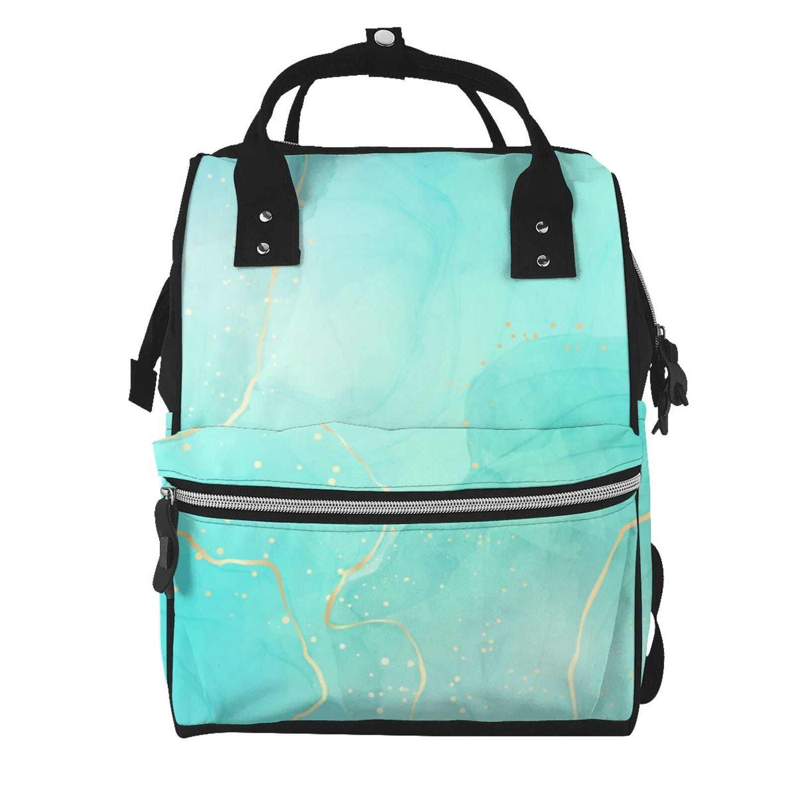 Hirioo Cyan Mint Marble for Mummy Diaper Bag Backpack Diaper Bag ...