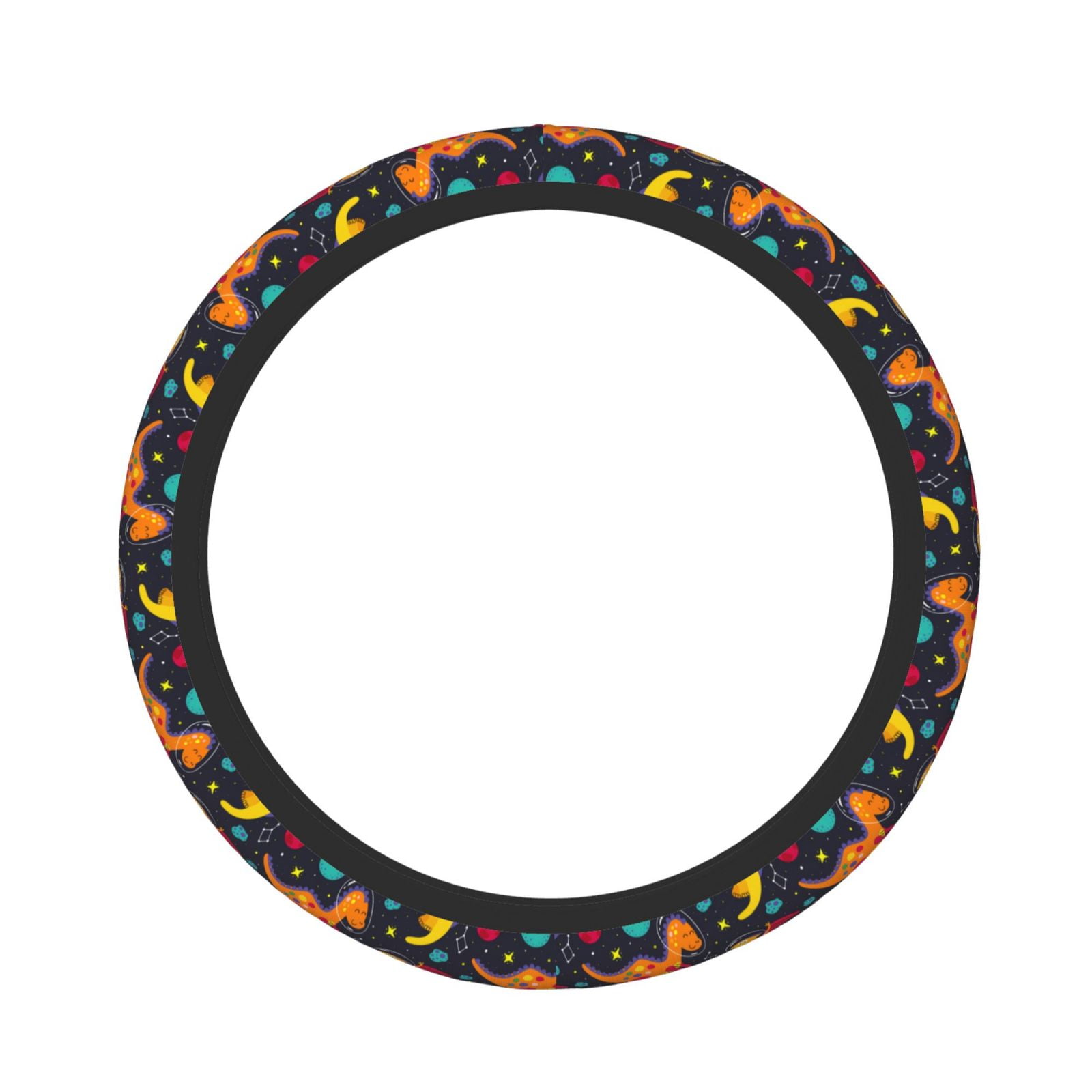 Hirioo Dinosaurs in Space for Elastic Stretch Steering Wheel Cover ...