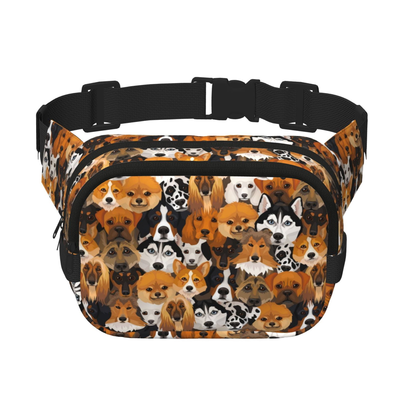 Hirioo Dogs Different Breeds for Double Layer Waist Bag Adjustable ...