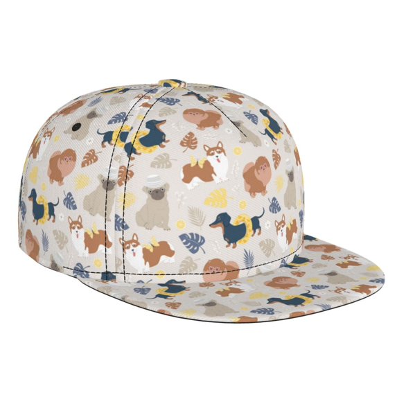 Hirioo Dogs for Baseball Cap Men Cap Flat Brim for Men Women Teens ...