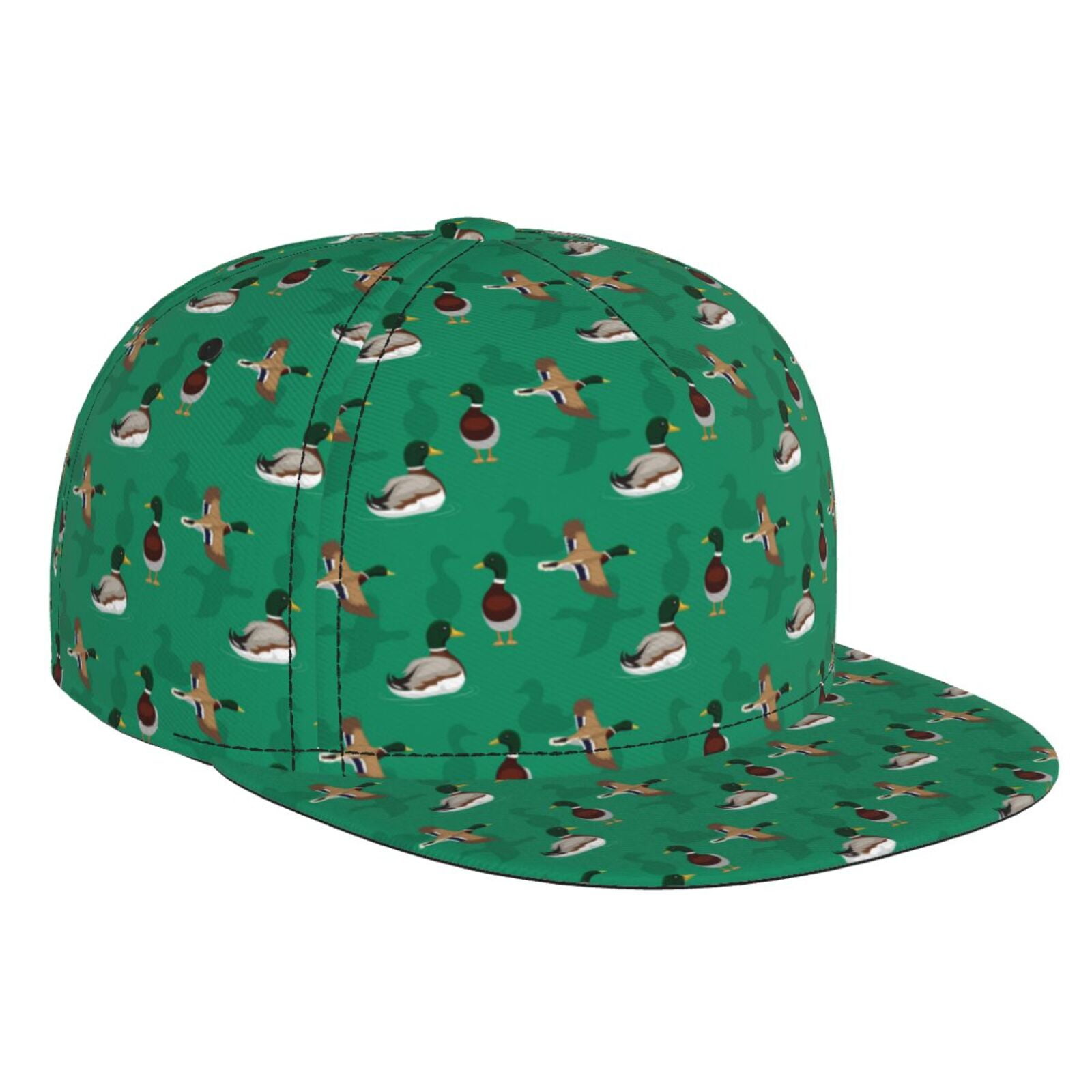 Hirioo Duck Mallard Flying Pose for Baseball Cap Men Cap Flat Brim for ...