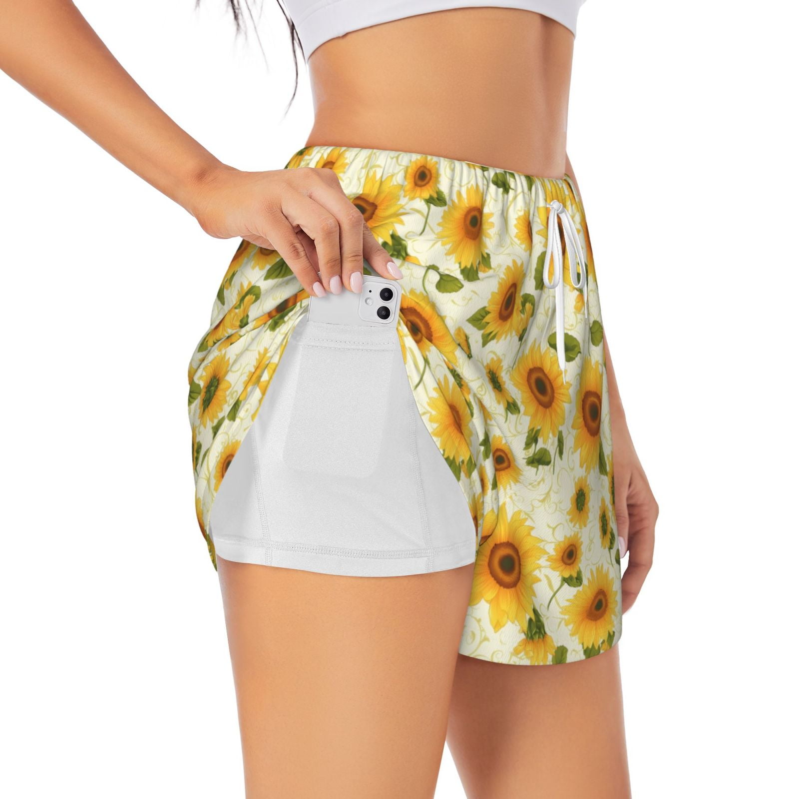 Hirioo European-style Pattern Sunflower for Women's Double Layer ...