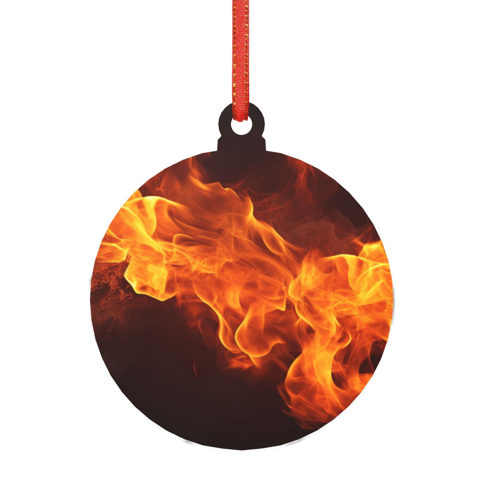 Hirioo Fiery Orange Flames Energy for Acrylic Christmas Pendant Hanging ...