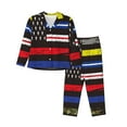Hirioo First Responder American Flag for Women's Pajama Sets 2 Piece ...