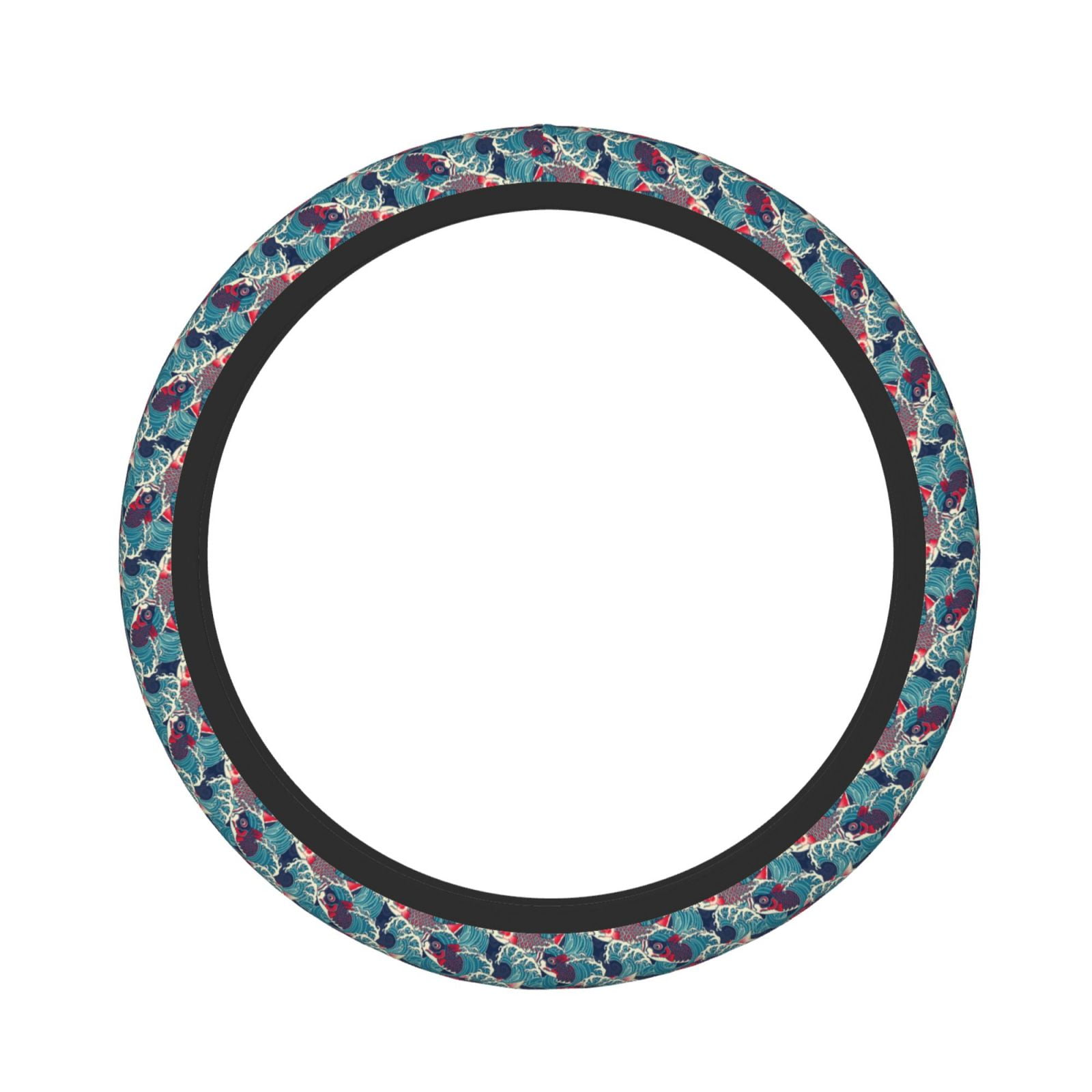 Hirioo Fish In The Wave for Elastic Stretch Steering Wheel Cover ...